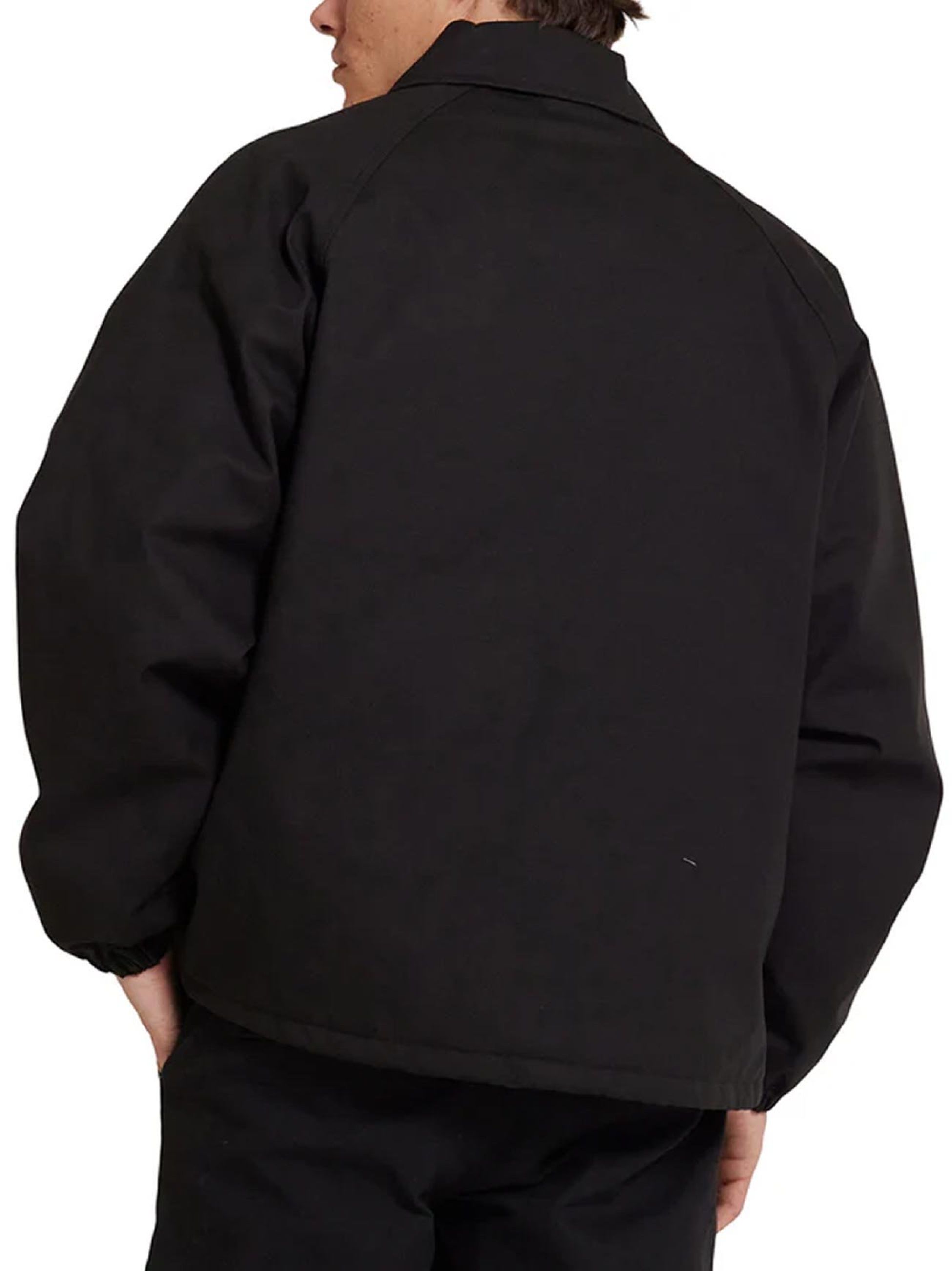 Deus Ex Machina Mens Black Pill Logo Coach Jacket | Designerwear
