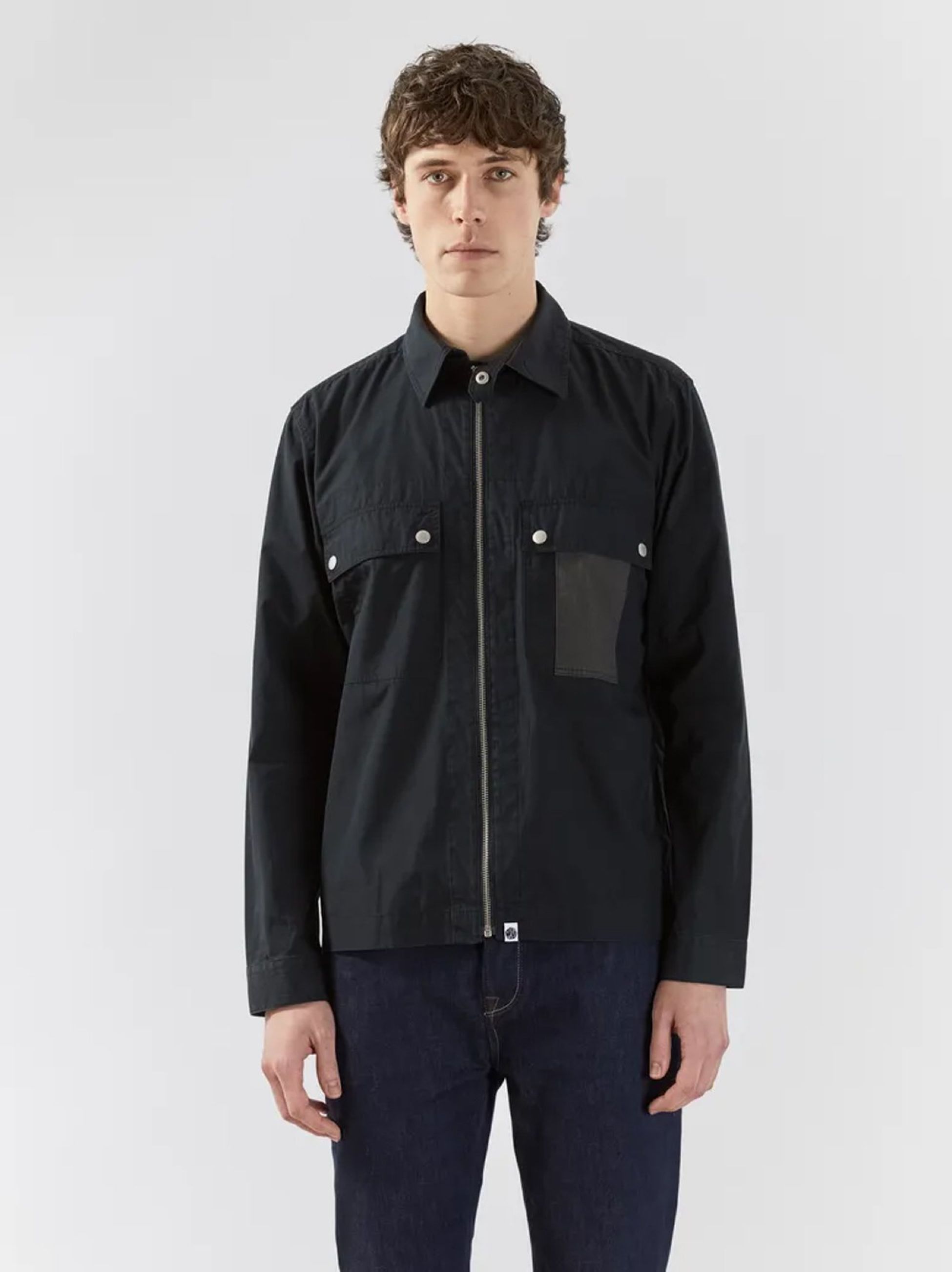 Pretty Green BLACK LARMAN ZIP Overshirt | Designerwear | Buy Now Pay ...