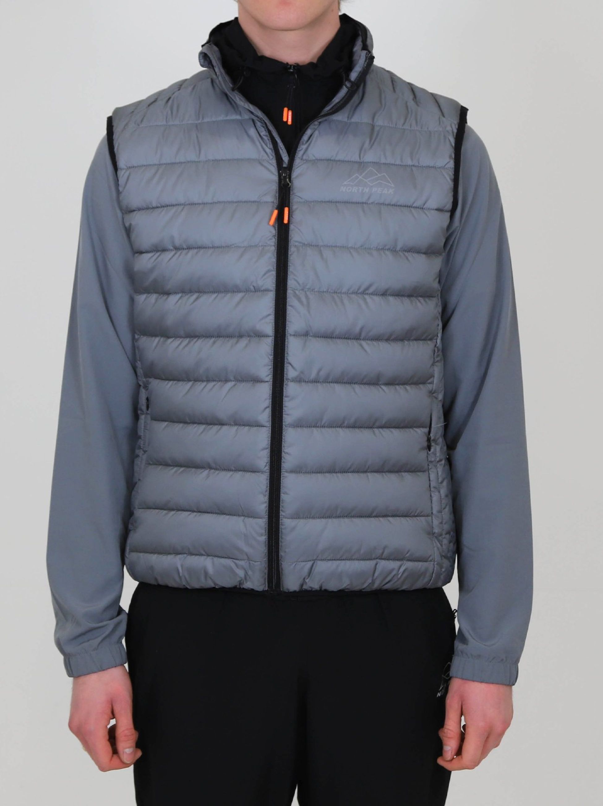 North Peak Mens Grey Trail Gilet | Designerwear
