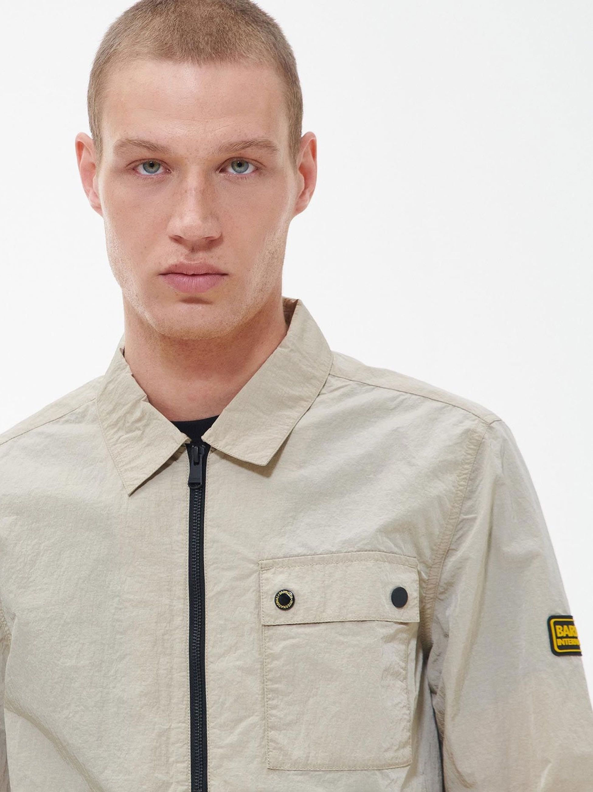Barbour Mens Light Stone Inlet Overshirt | Designerwear