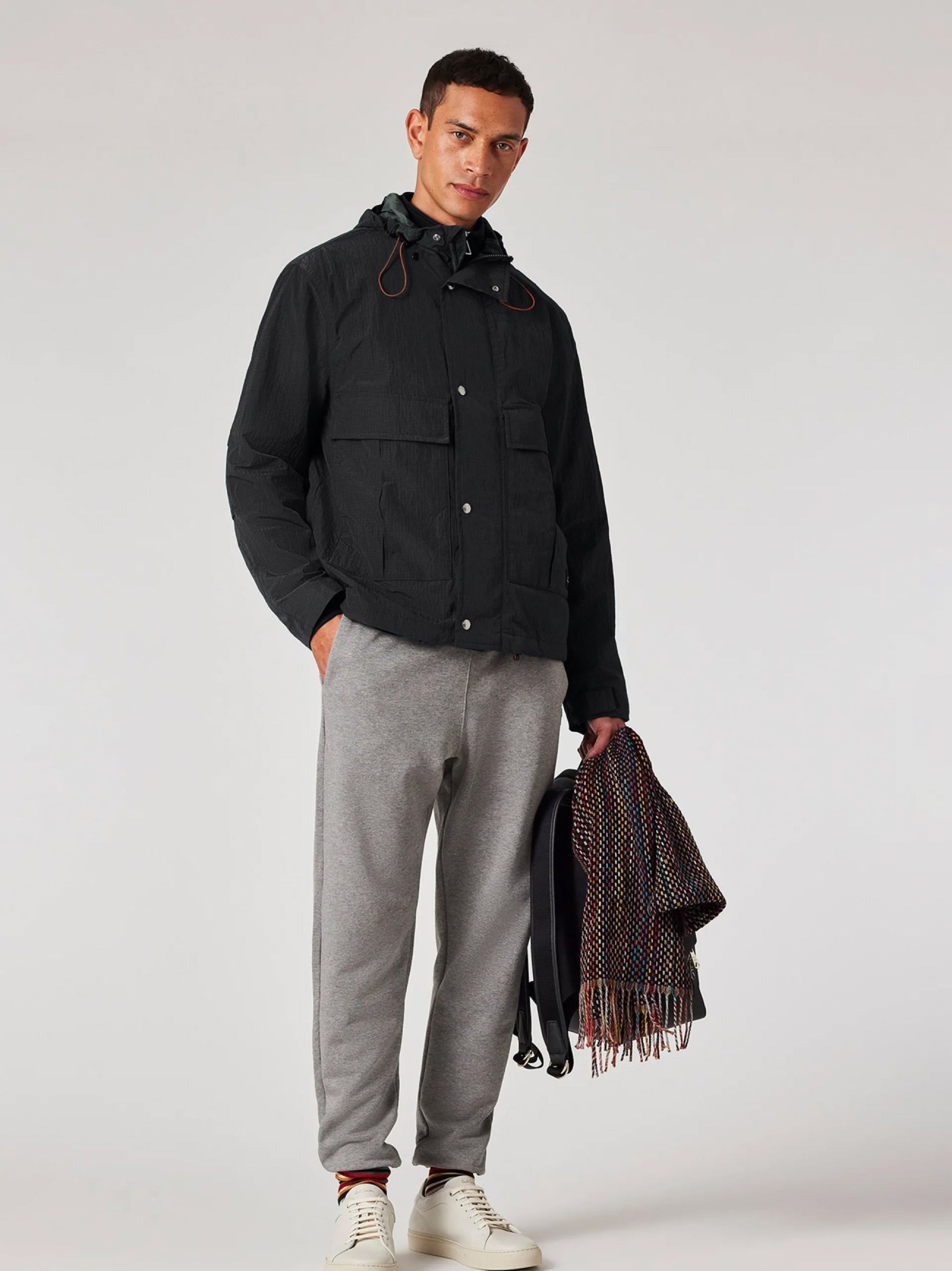 Paul Smith Mens Black Fisherman Jacket | Designerwear