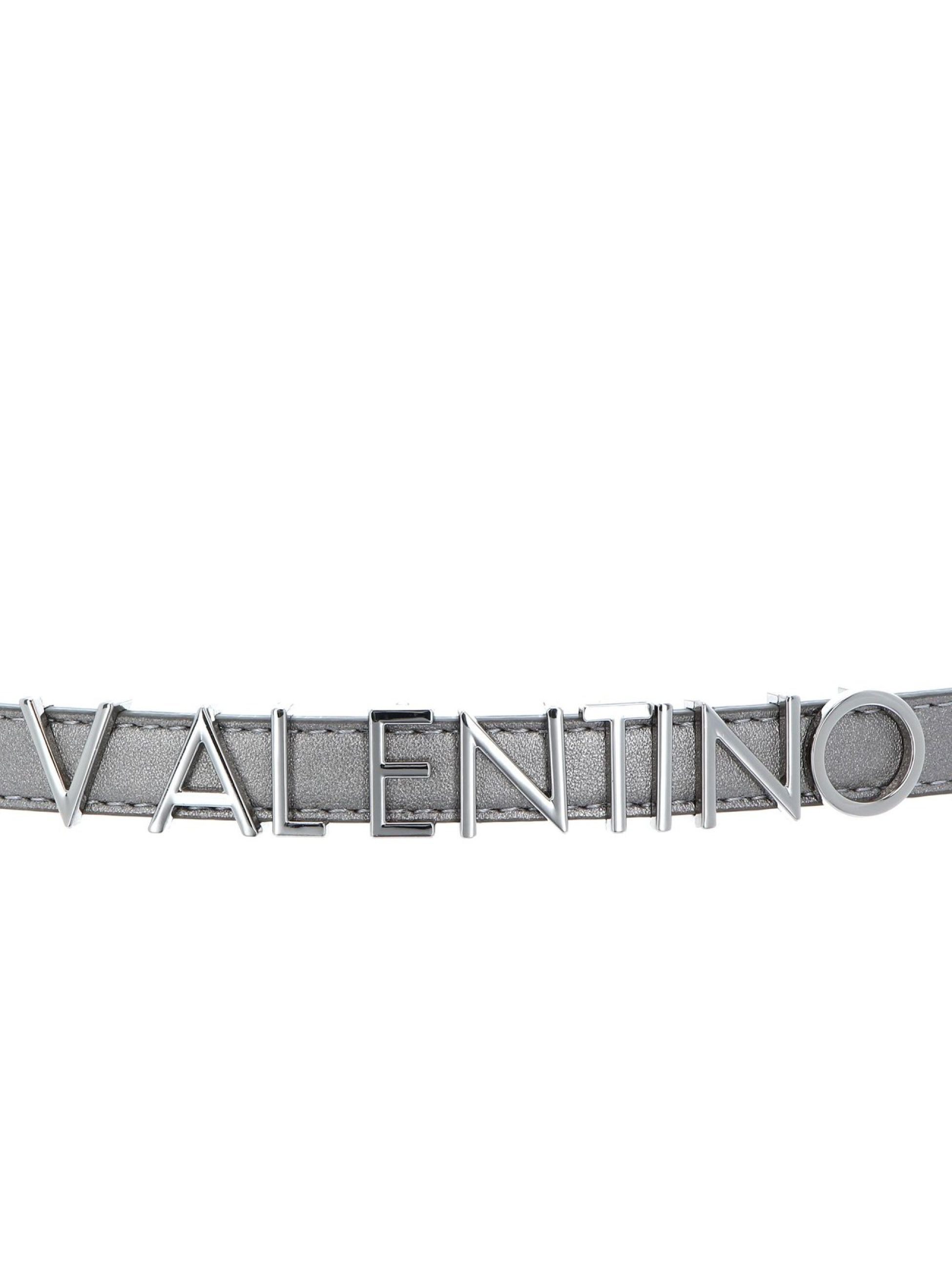 Valentino Womens Silver Nickel Emma Belt | Designerwear