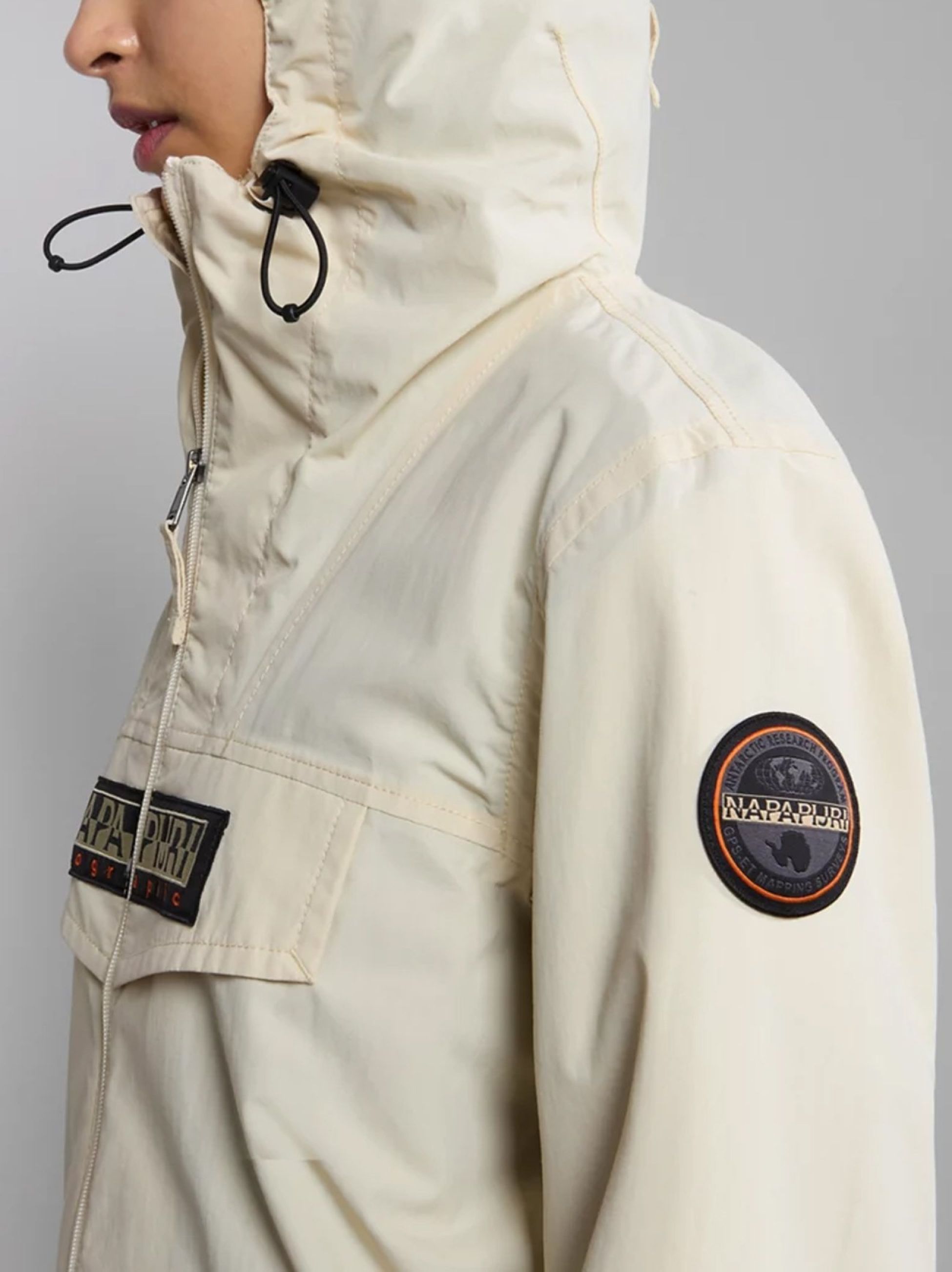 NapapijrI Mens Whitecap Grey Rainforest Jacket | Designerwear | Hassle ...