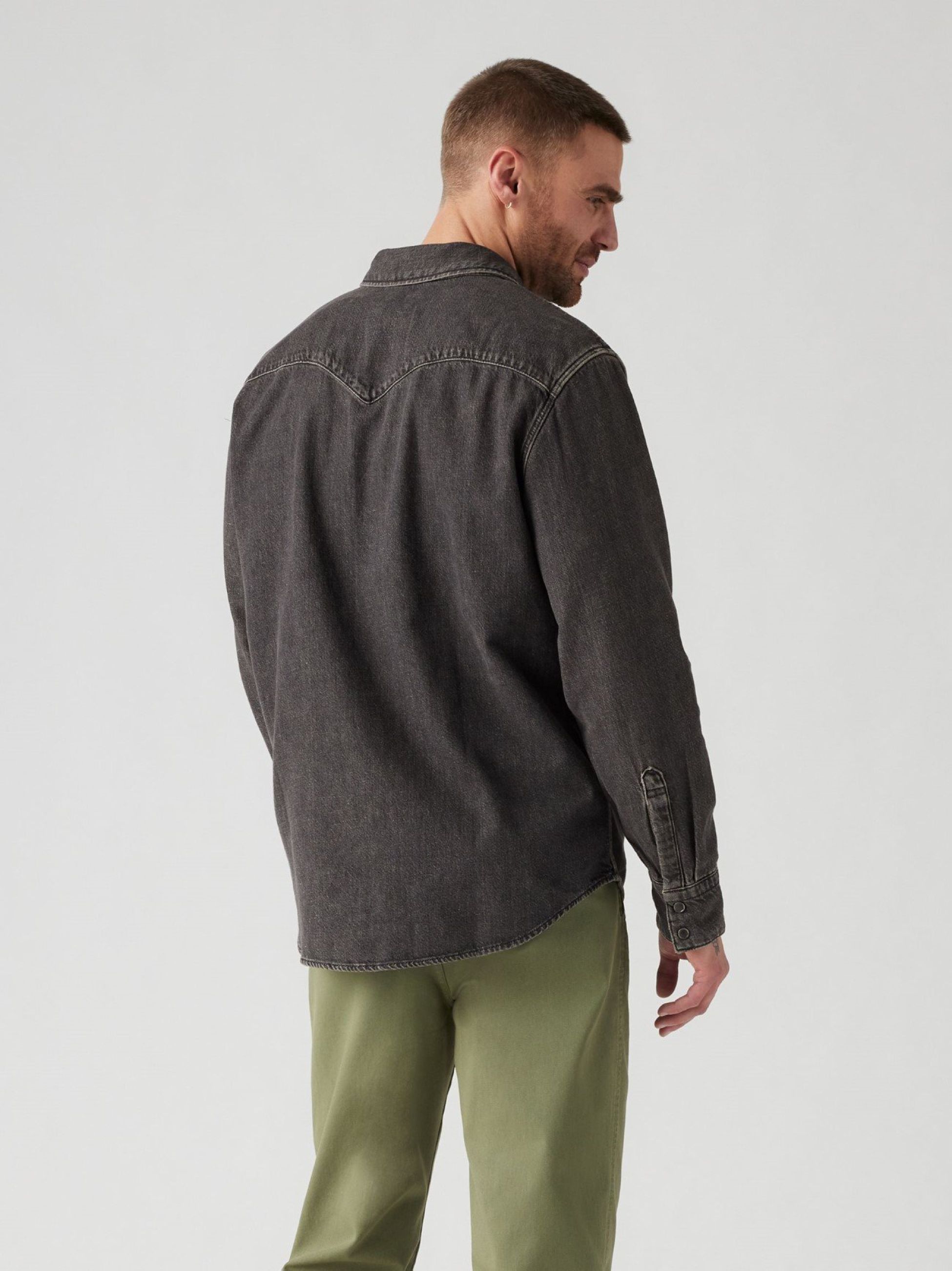 Levi's Mens Black Washed Barstow Western Standard Top | Designerwear