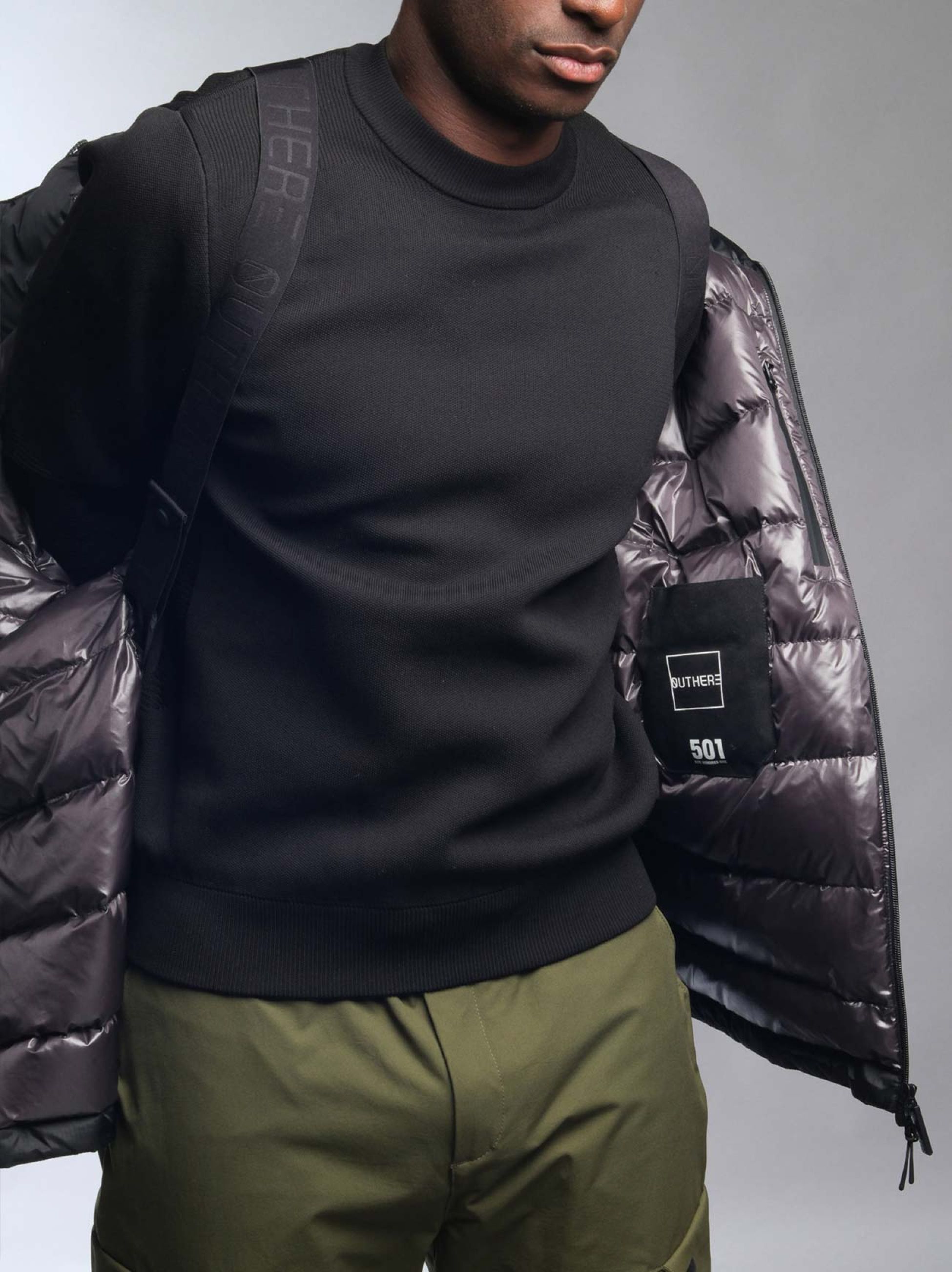 Outhere Mens Black Ripstop Jacket | Designerwear