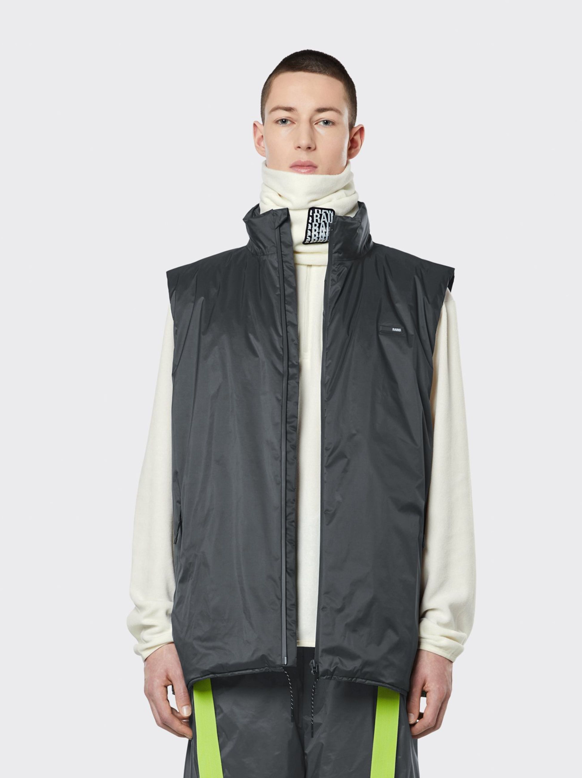 Rains Slate Padded Nylon Vest | Just Arrived at Designerwear