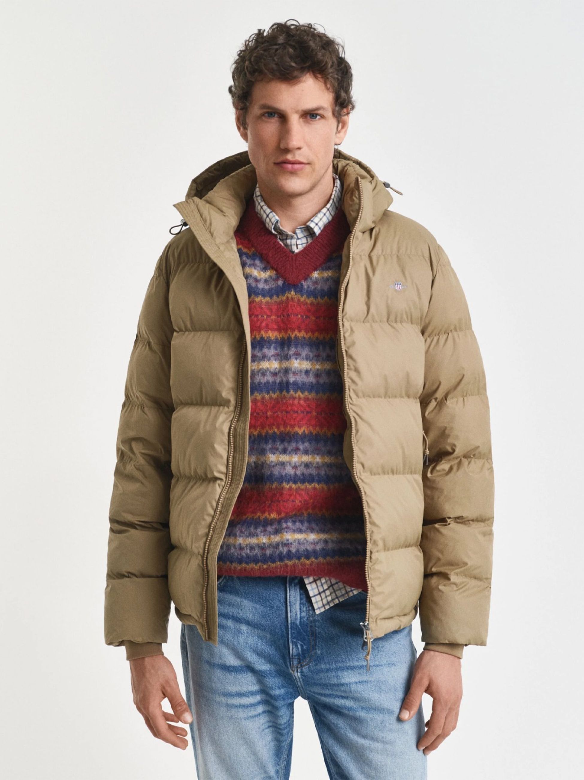 GANT Mens Light Taupe Active Cloud Jacket | Designerwear