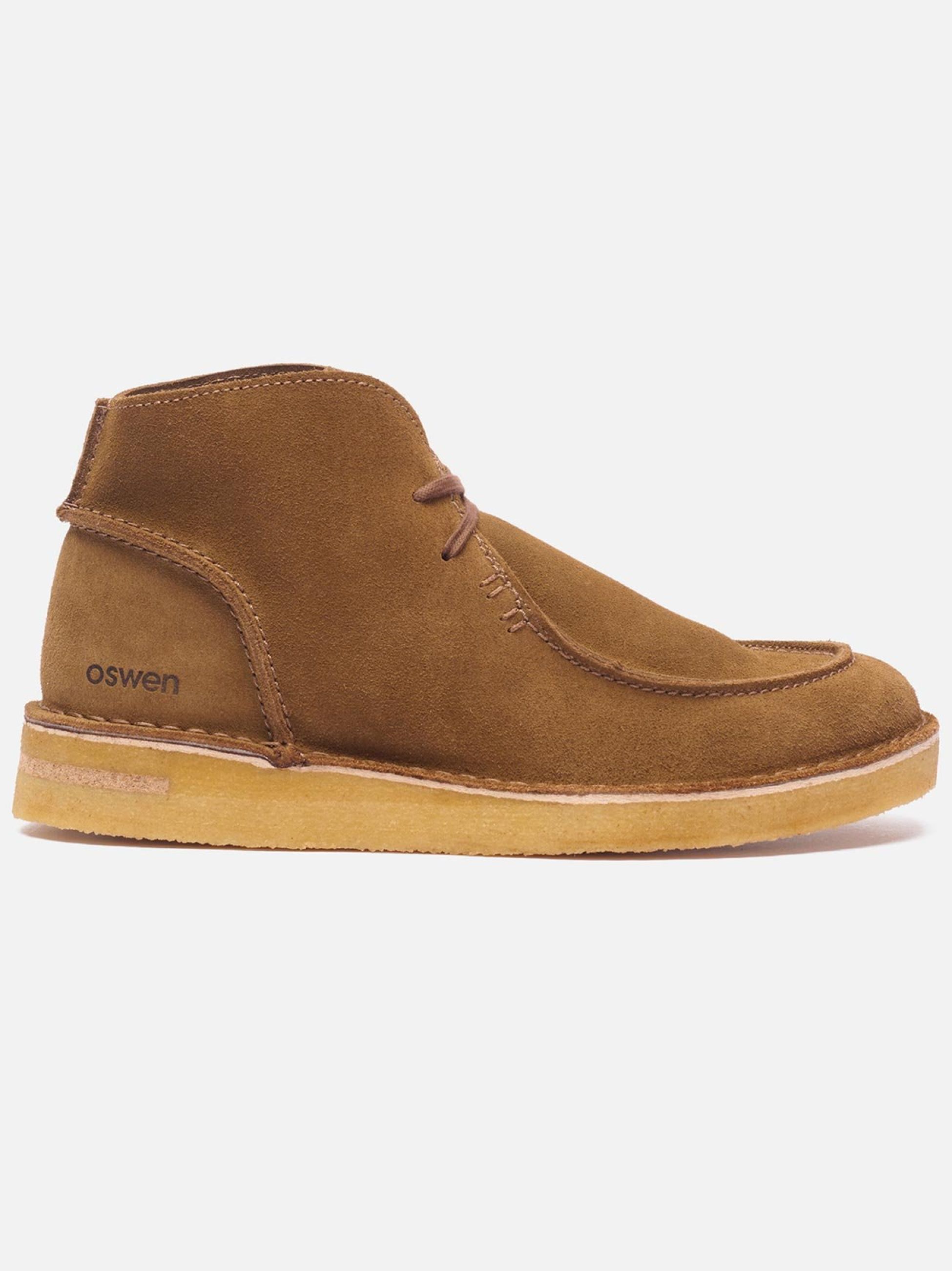 Oswen Mens Chestnut Ewaldi Suede Boot | Designerwear