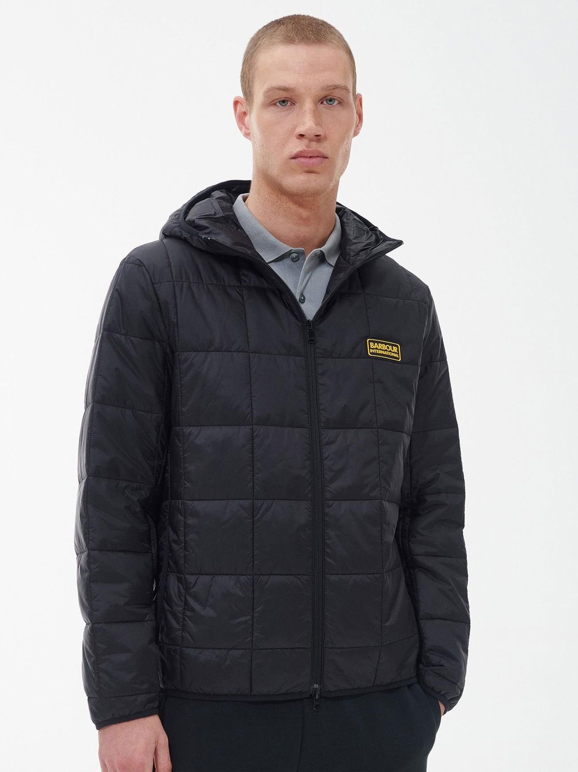 Barbour Mens Black Event Quilted Jacket | Designerwear