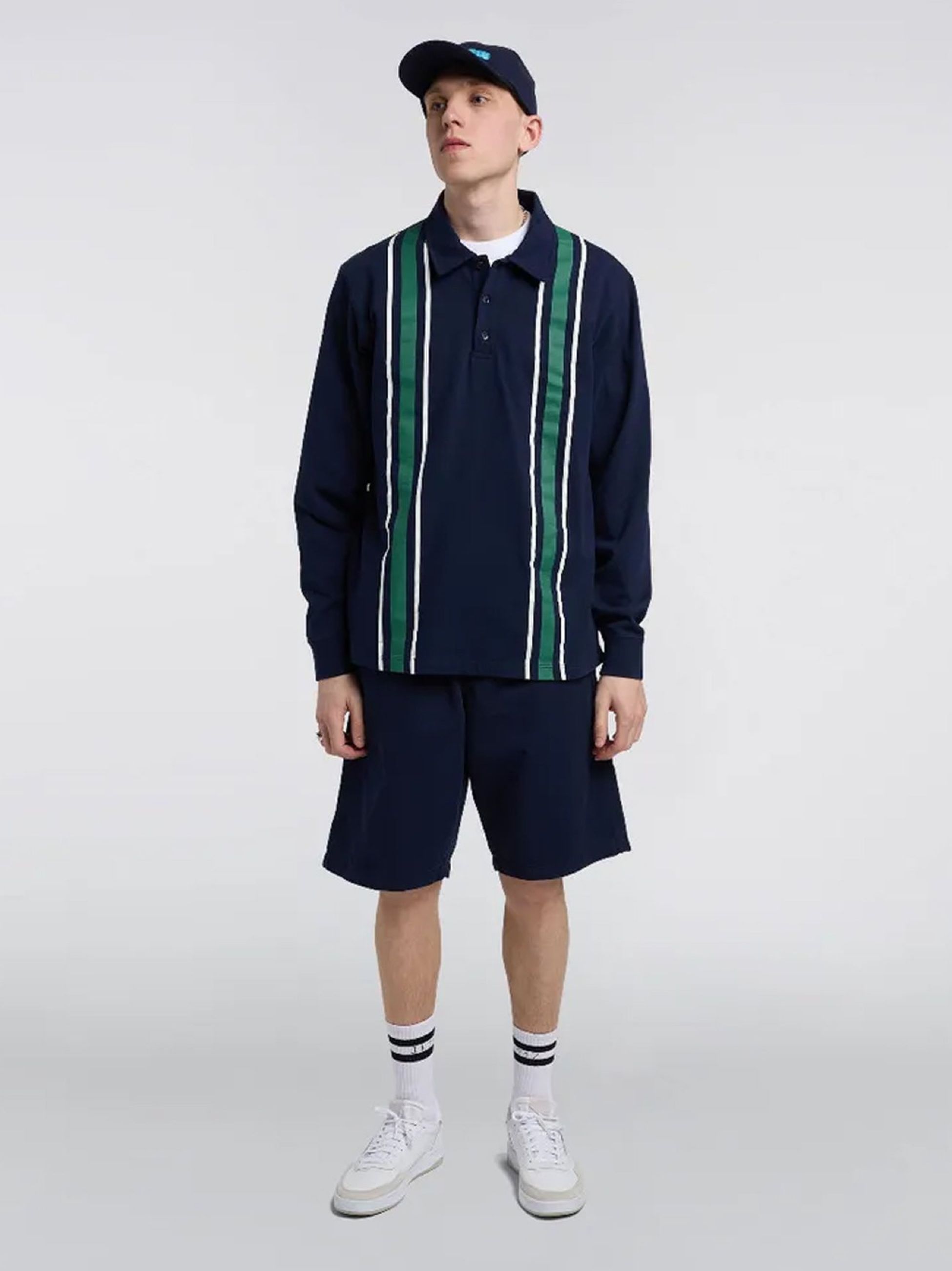 Edwin Mens Maritime Blue Garment Dyed Gangis Short | Designerwear