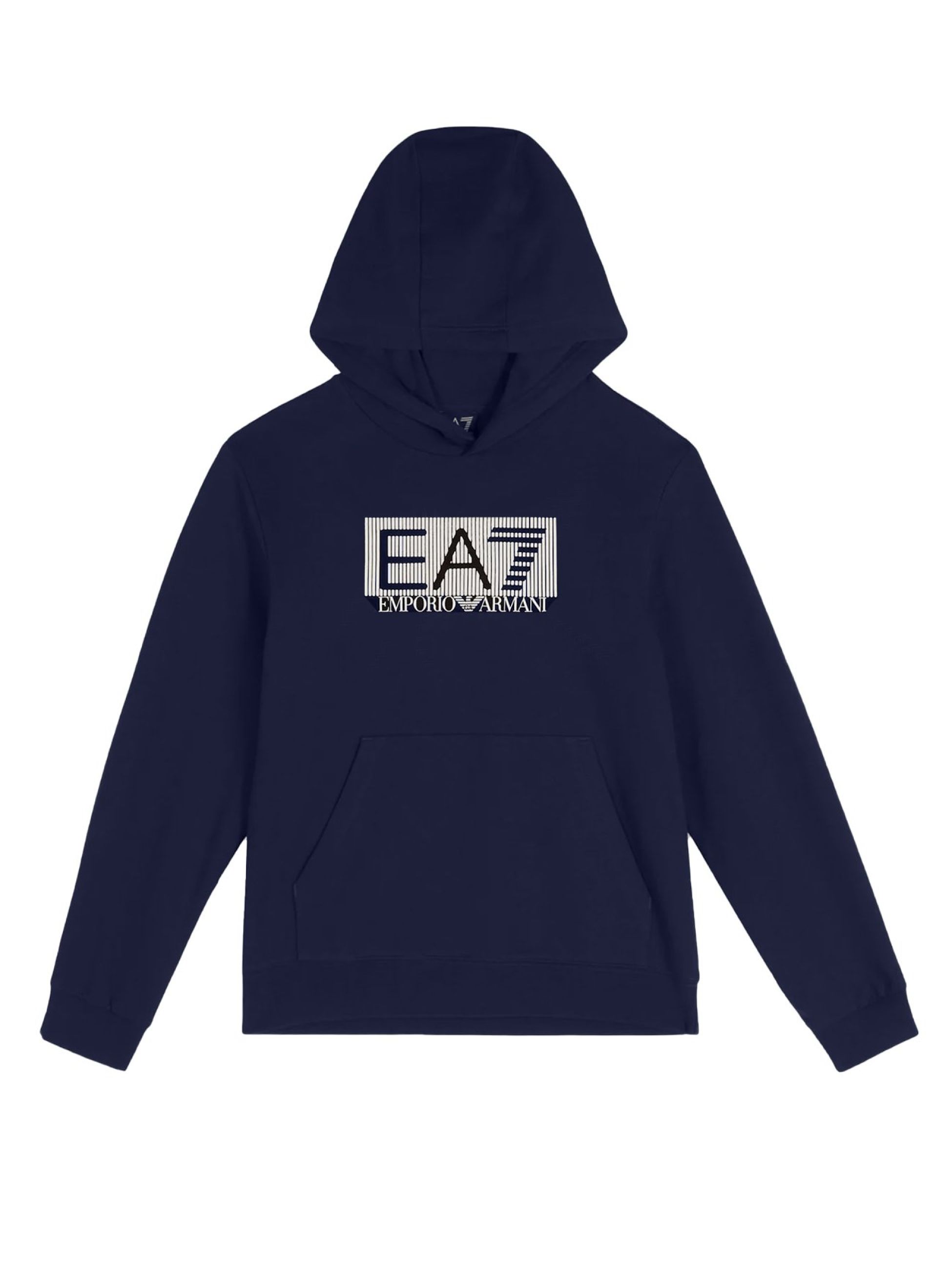 EA7 Kids Navy Blue Logo Hoodie | Designerwear | Next Day Delivery Available