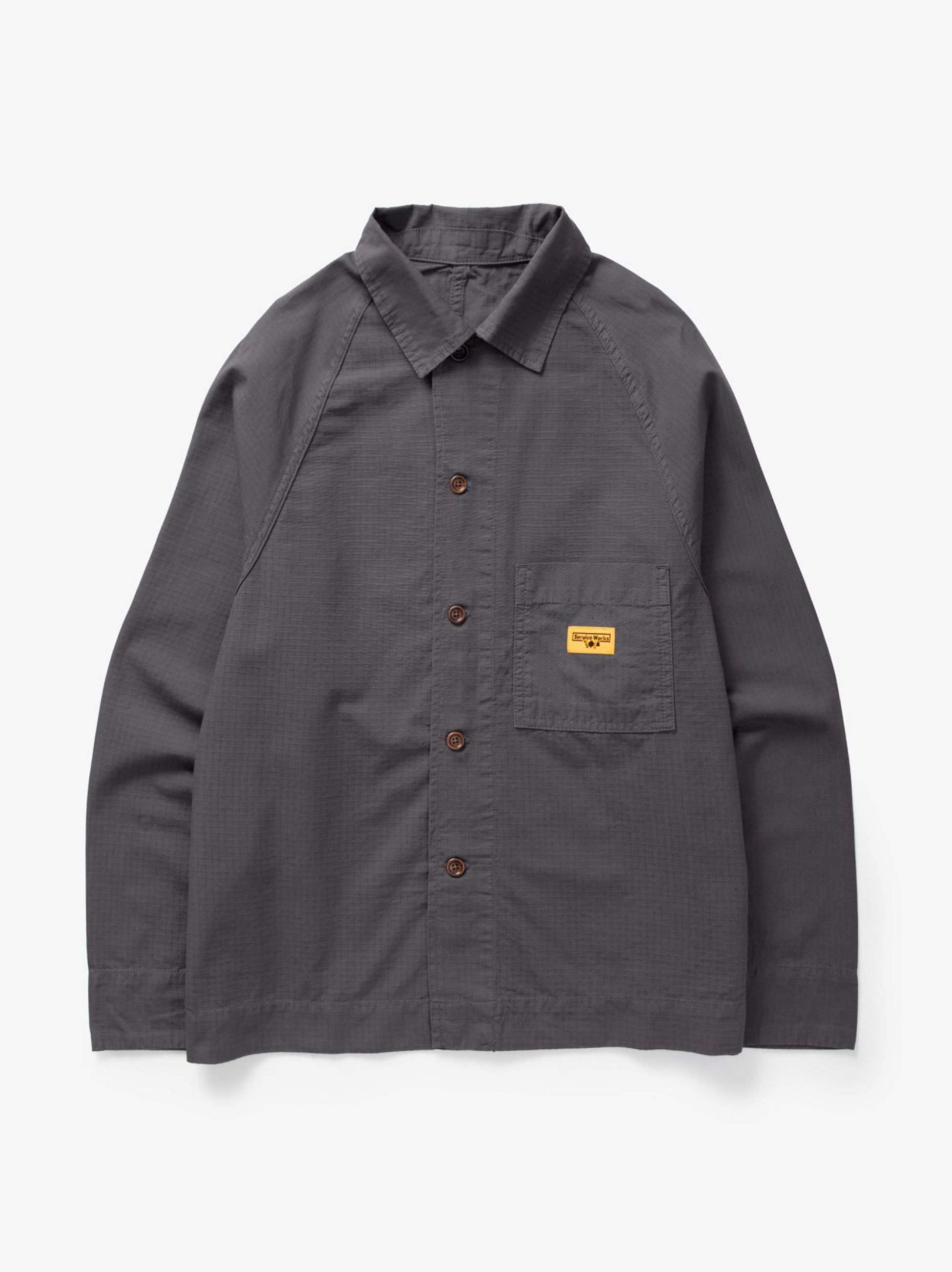 Service Works Mens Washed Black Ripstop FOH Jacket | Designerwear