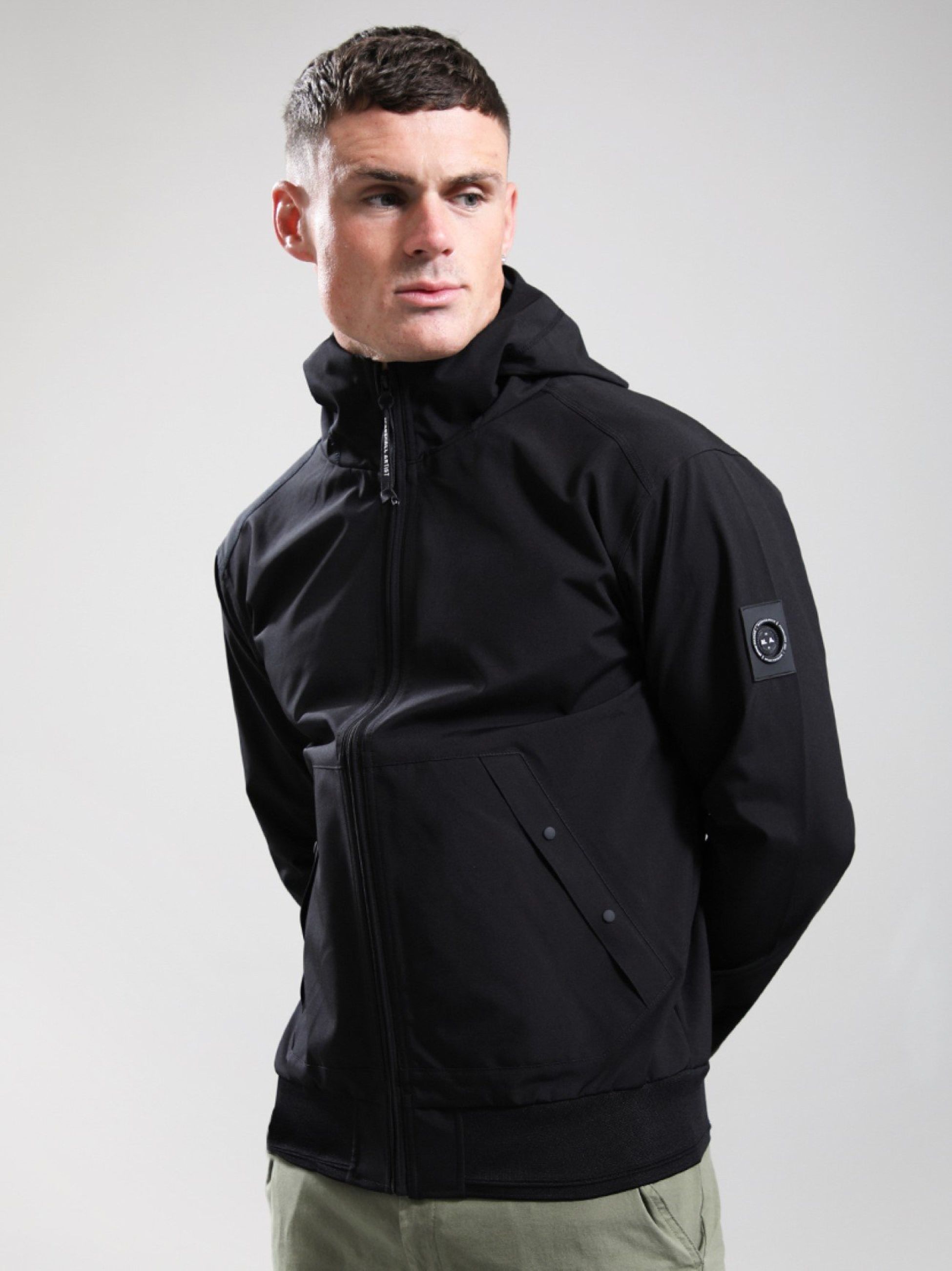 Marshall Artist Mens Black Meldon Liteshell Jacket | Designerwear