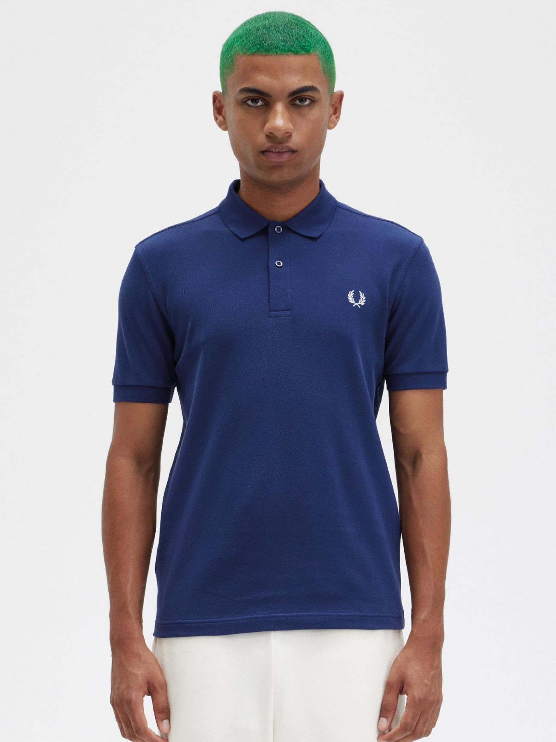 Fred Perry Mens French Navy Plain Polo Shirt | Designerwear | Signup ...
