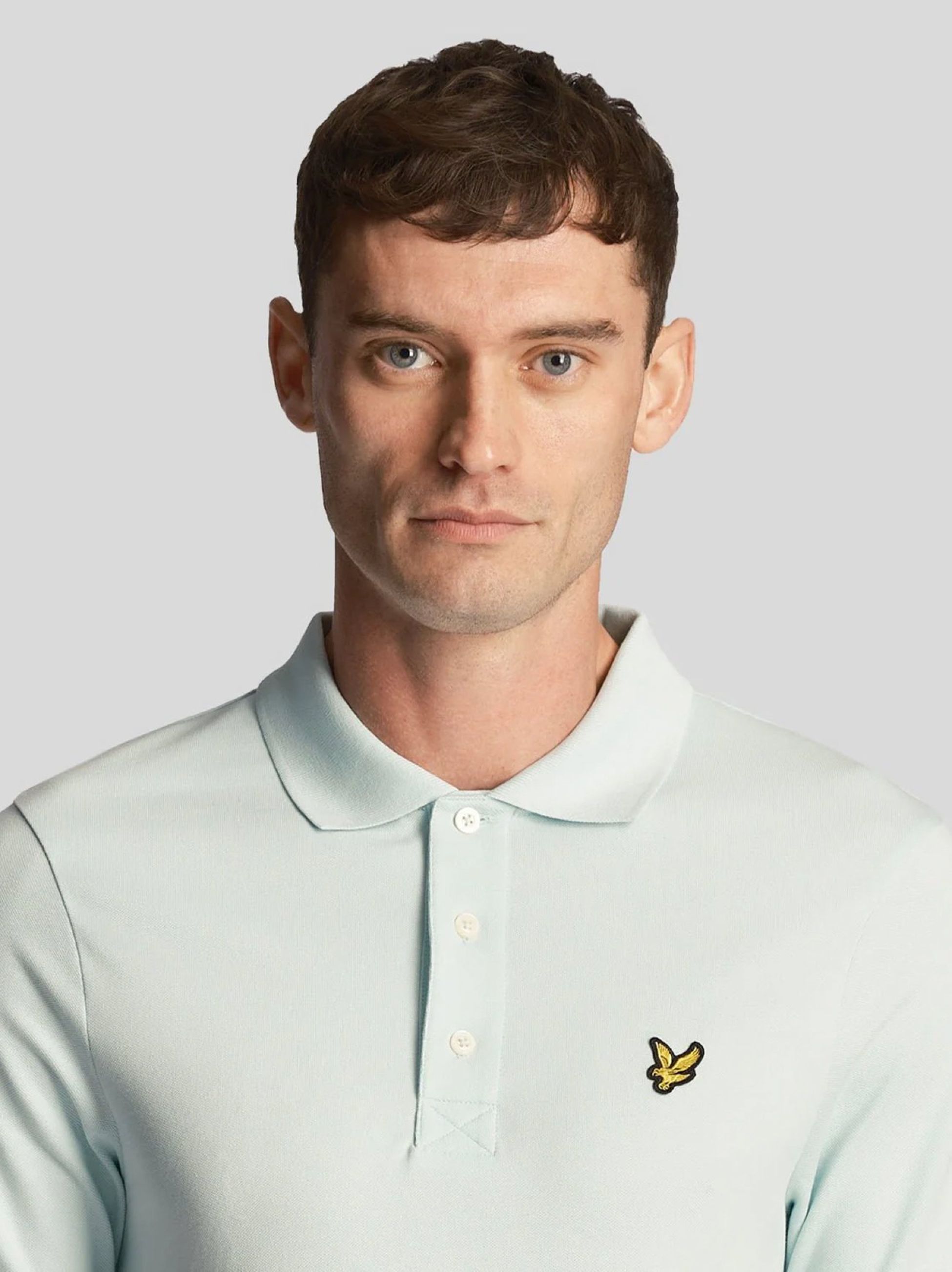 Lyle And Scott Mens Clear Sky Plain Polo Shirt Designerwear