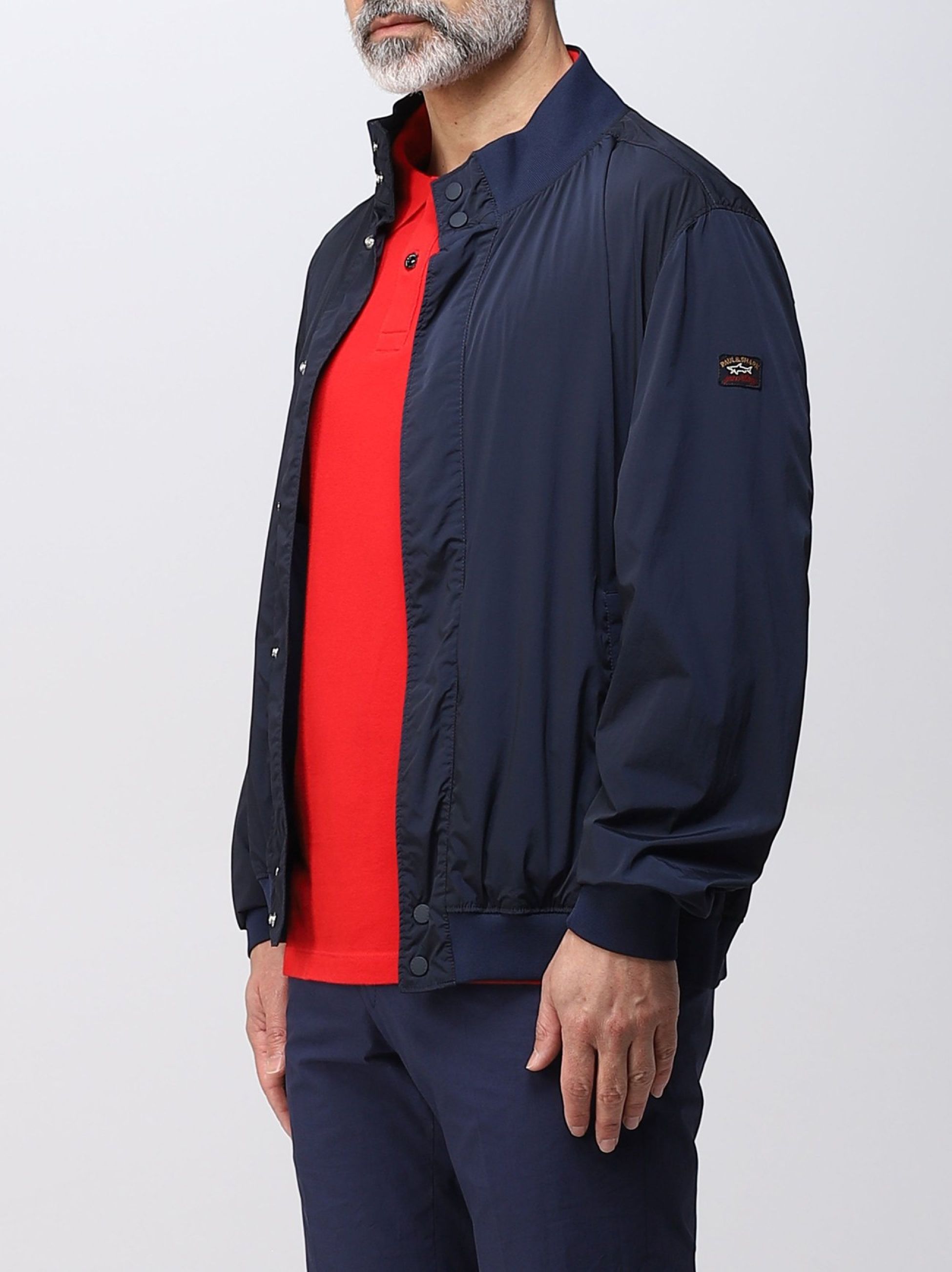 Paul and Shark Mens Blue Econyl Bomber Jacket | Designerwear | Hassle ...