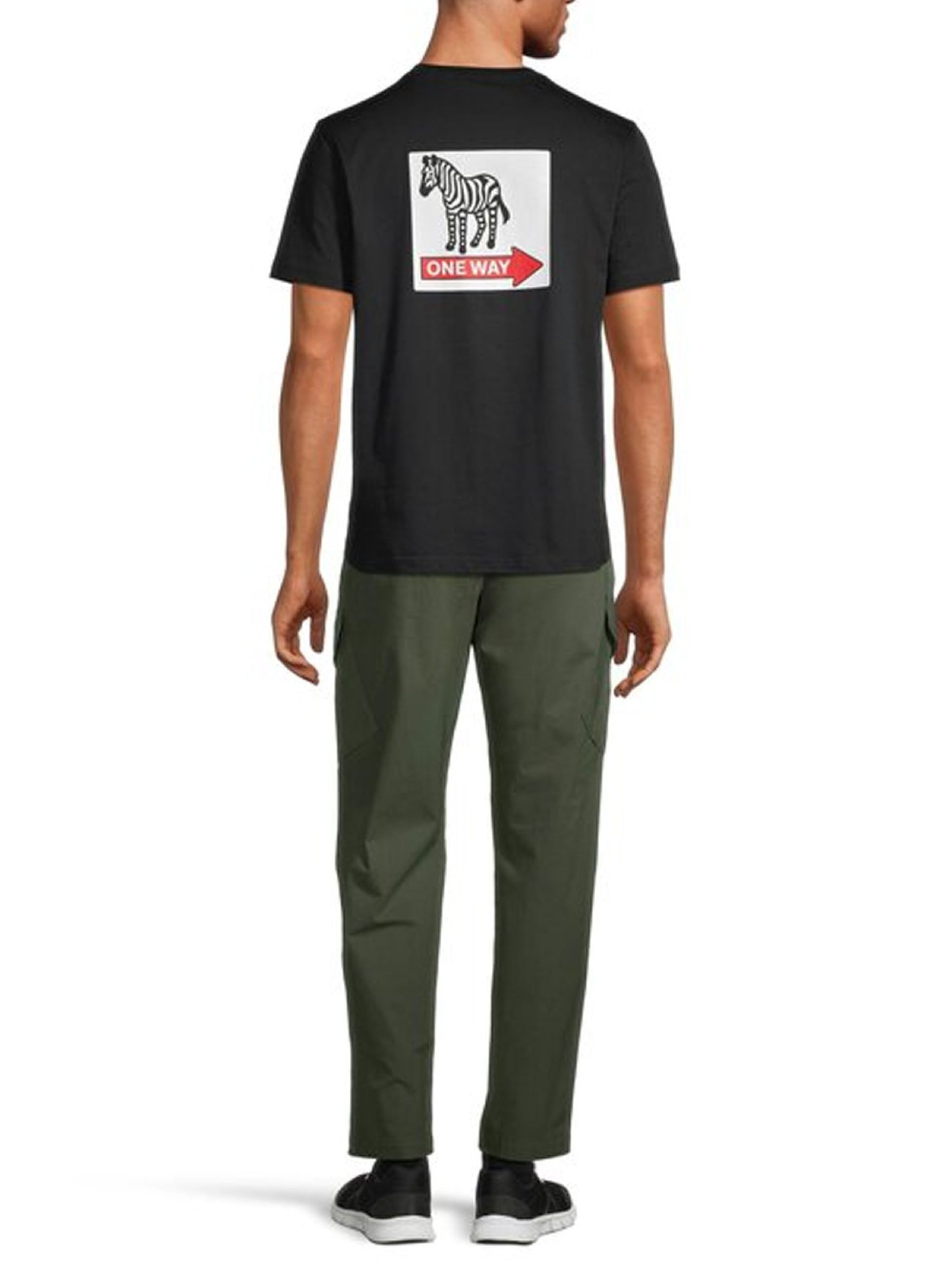 Paul Smith Mens Bottle Green Zebra Cargo Pant | Designerwear