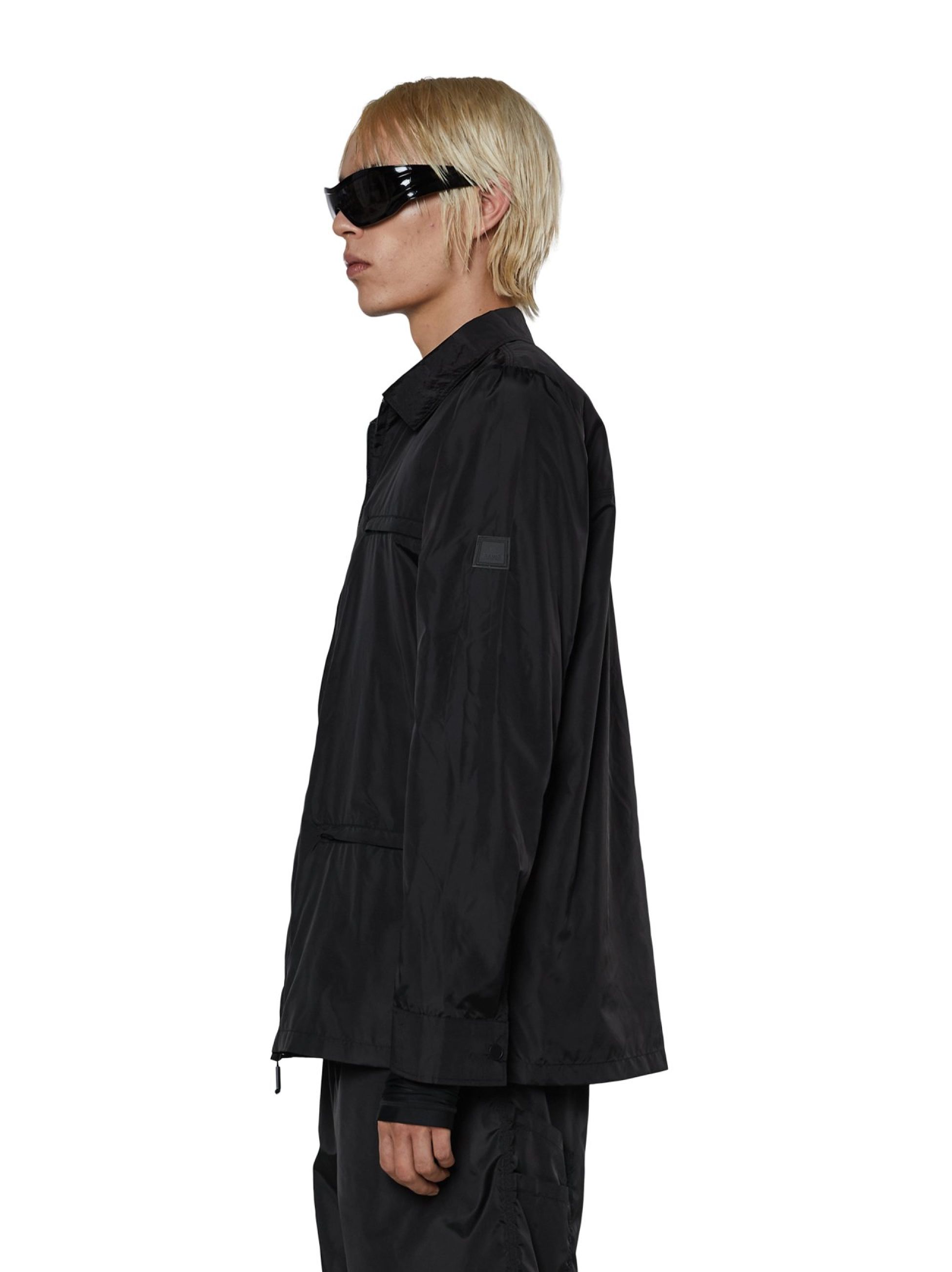 Rains Black Logo Overshirt | Designerwear | Signup for an Exclusive ...