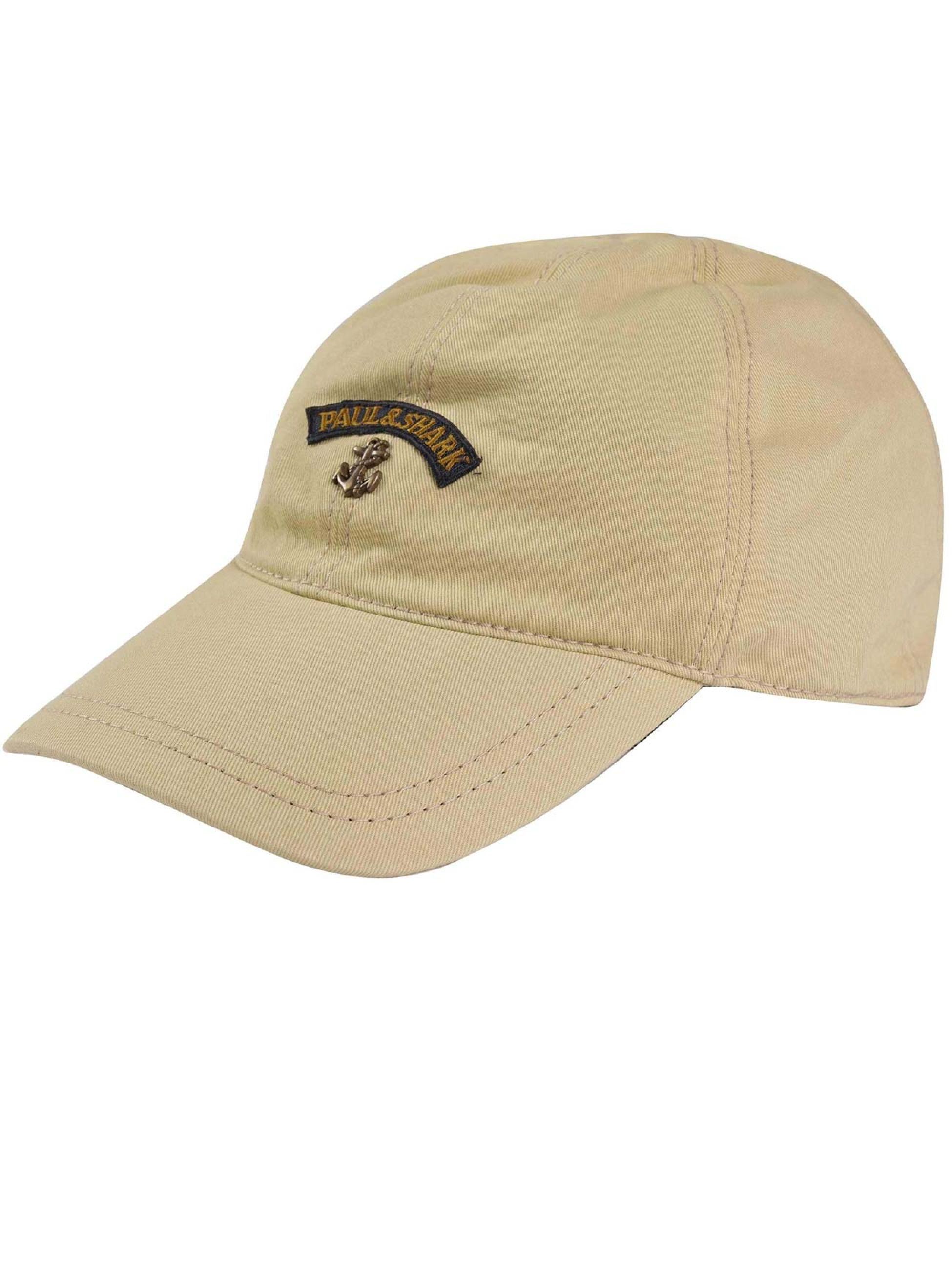 Paul & Shark Mens Beige Baseball Cap | Designerwear