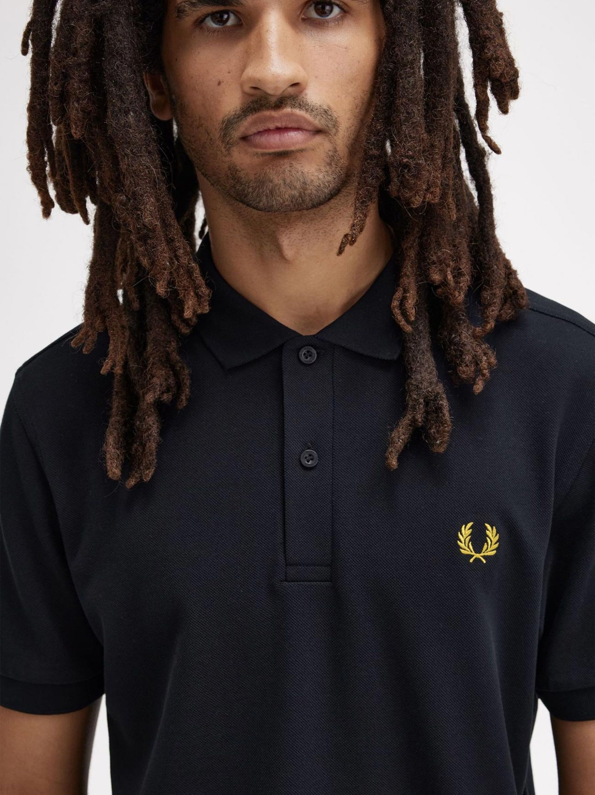 Fred Perry Mens Navy Honeycomb Plain Logo Polo Shirt | Designerwear