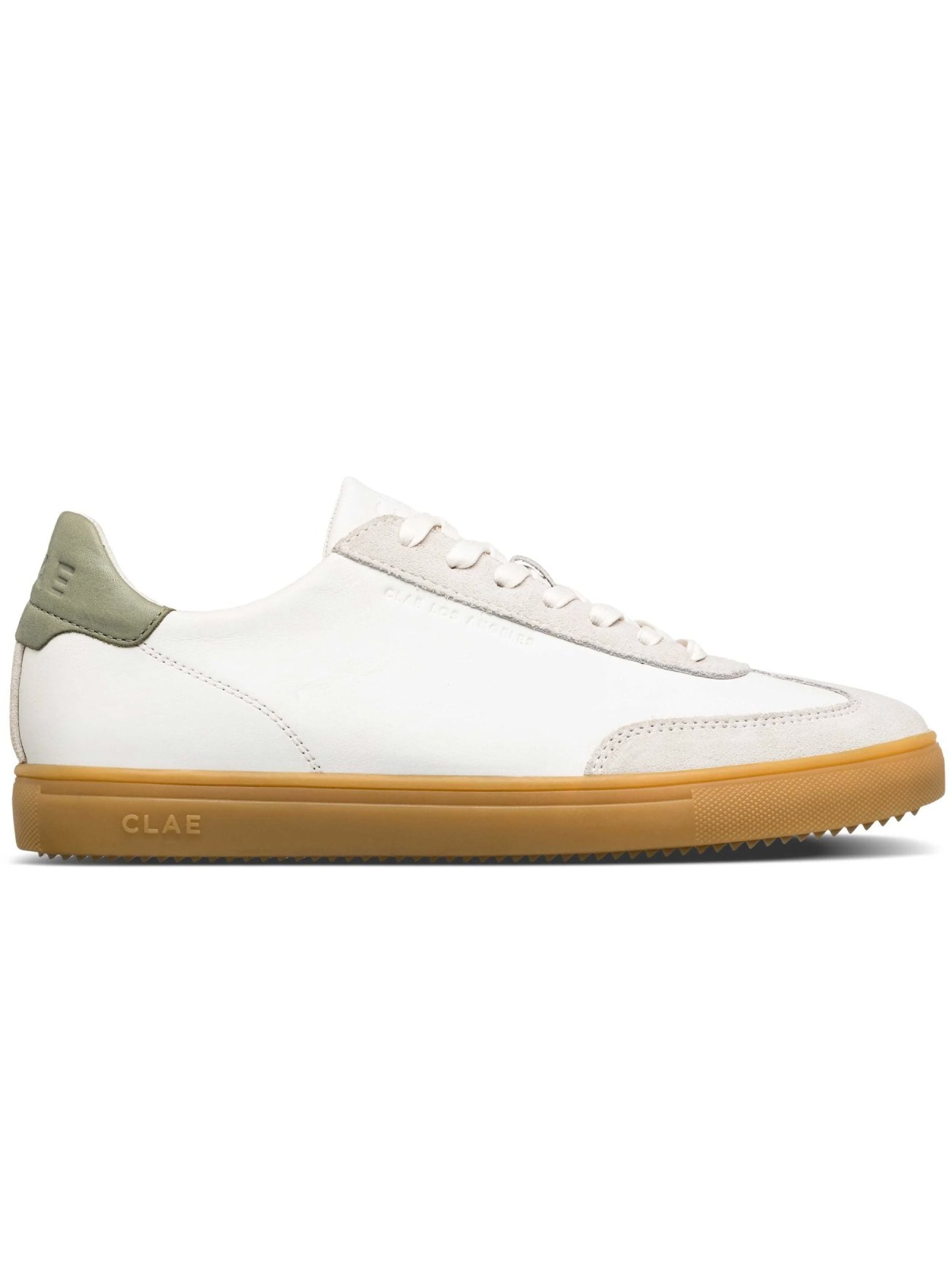 CLAE Footwear Mens White Tea Light Gum Deane Trainer | Designerwear