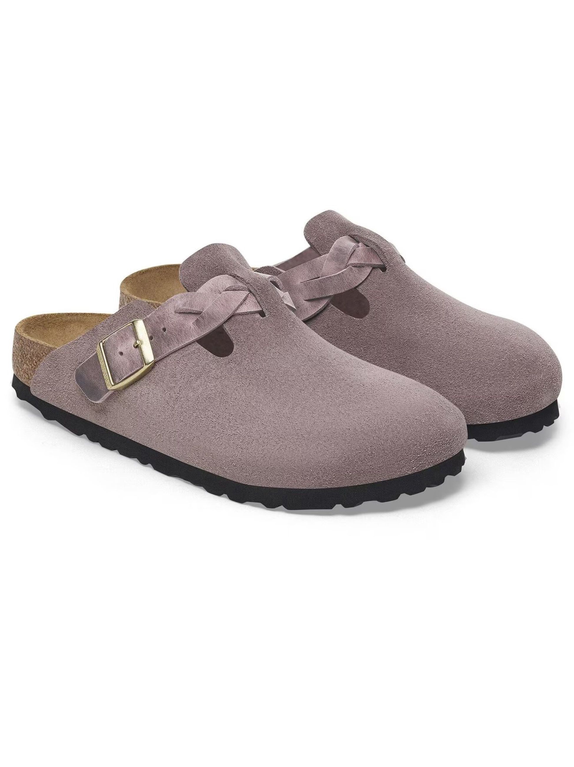 Birkenstock Womens Faded Purple Boston Braided Clog | Designerwear