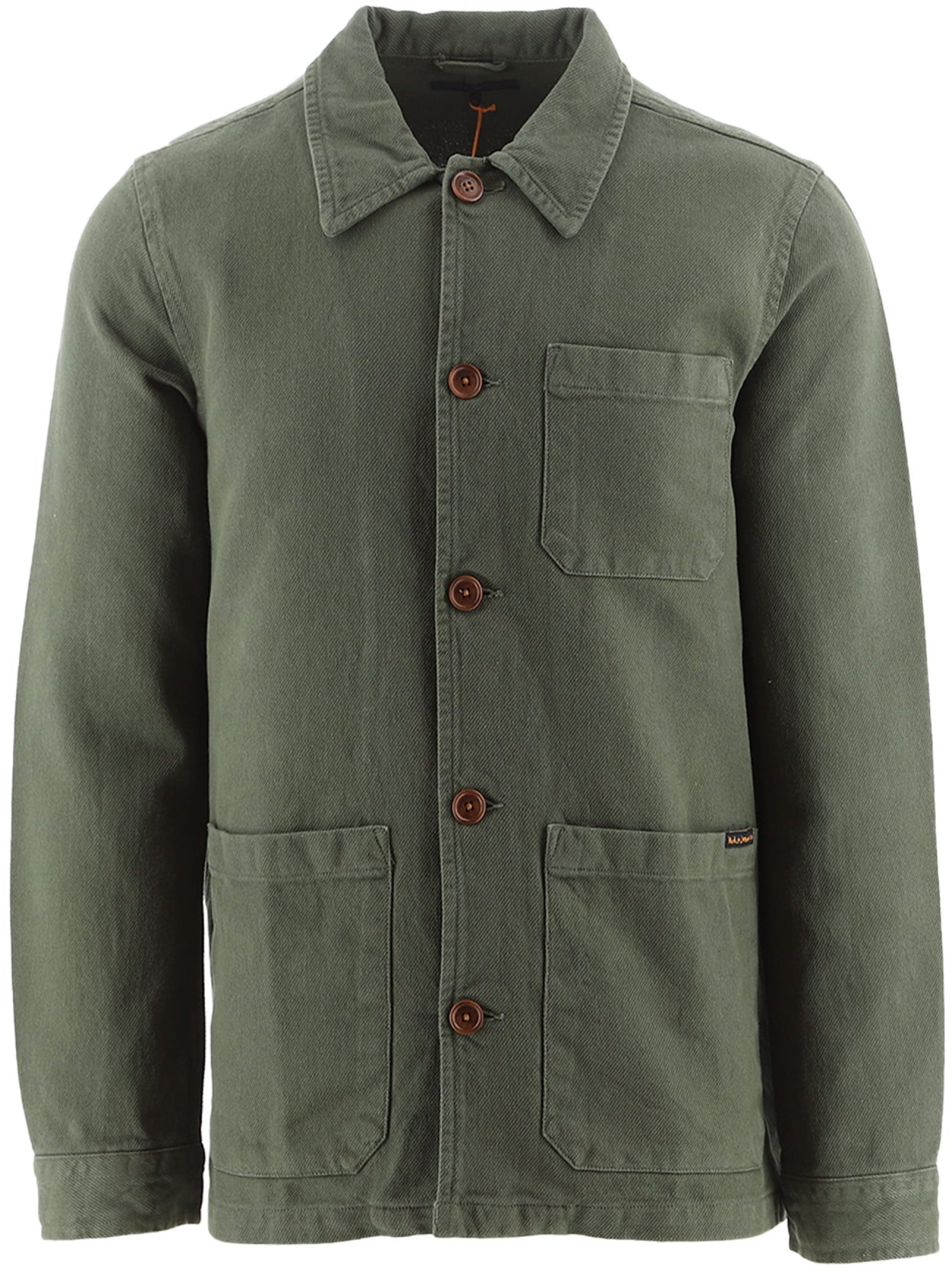 Nudie Jeans Mens Olive Barney Worker Jacket | Designerwear