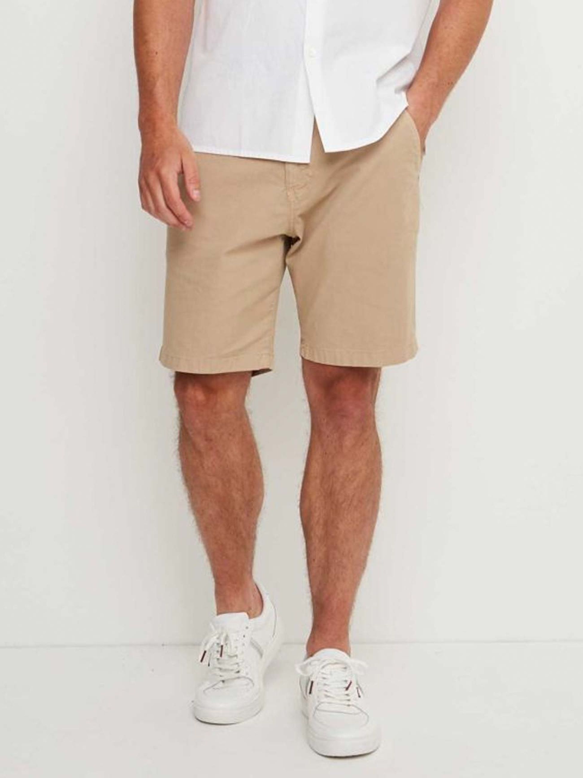 Paul Smith Mens Light Beige Broad Stripe Zebra Short | Designerwear