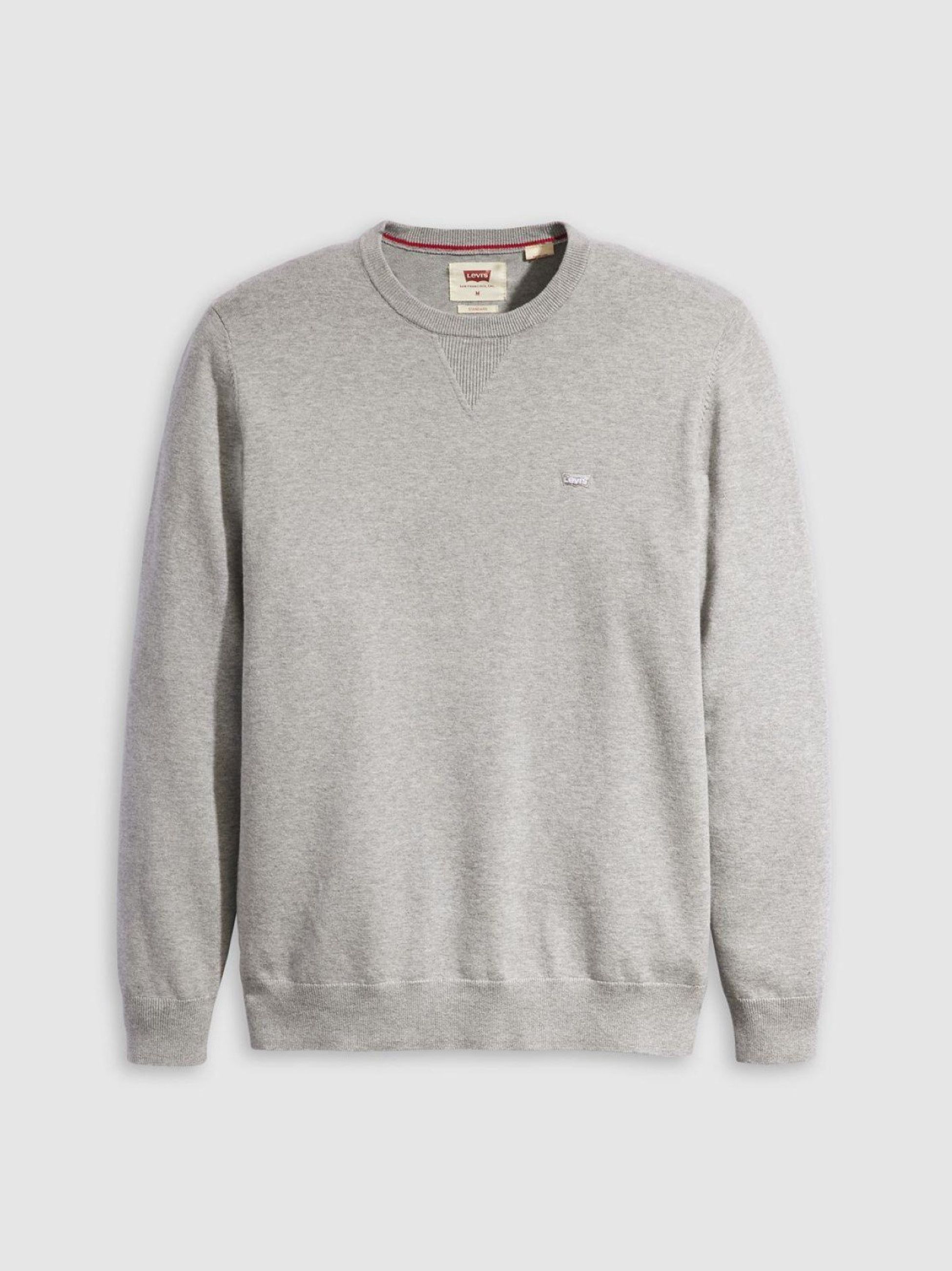 Levi's Mens Mid Tone Grey Heather Lightweight Sweater | Designerwear