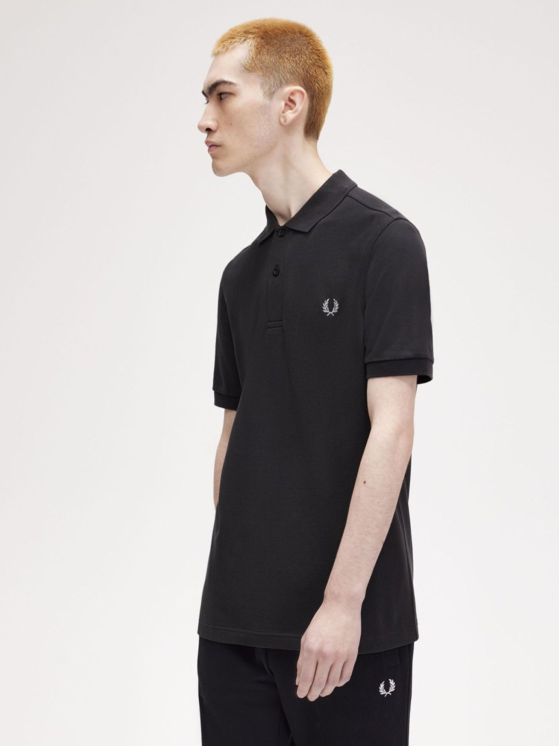 Fred Perry Mens Anchor Grey Limestone Iconic Polo Shirt | Designerwear