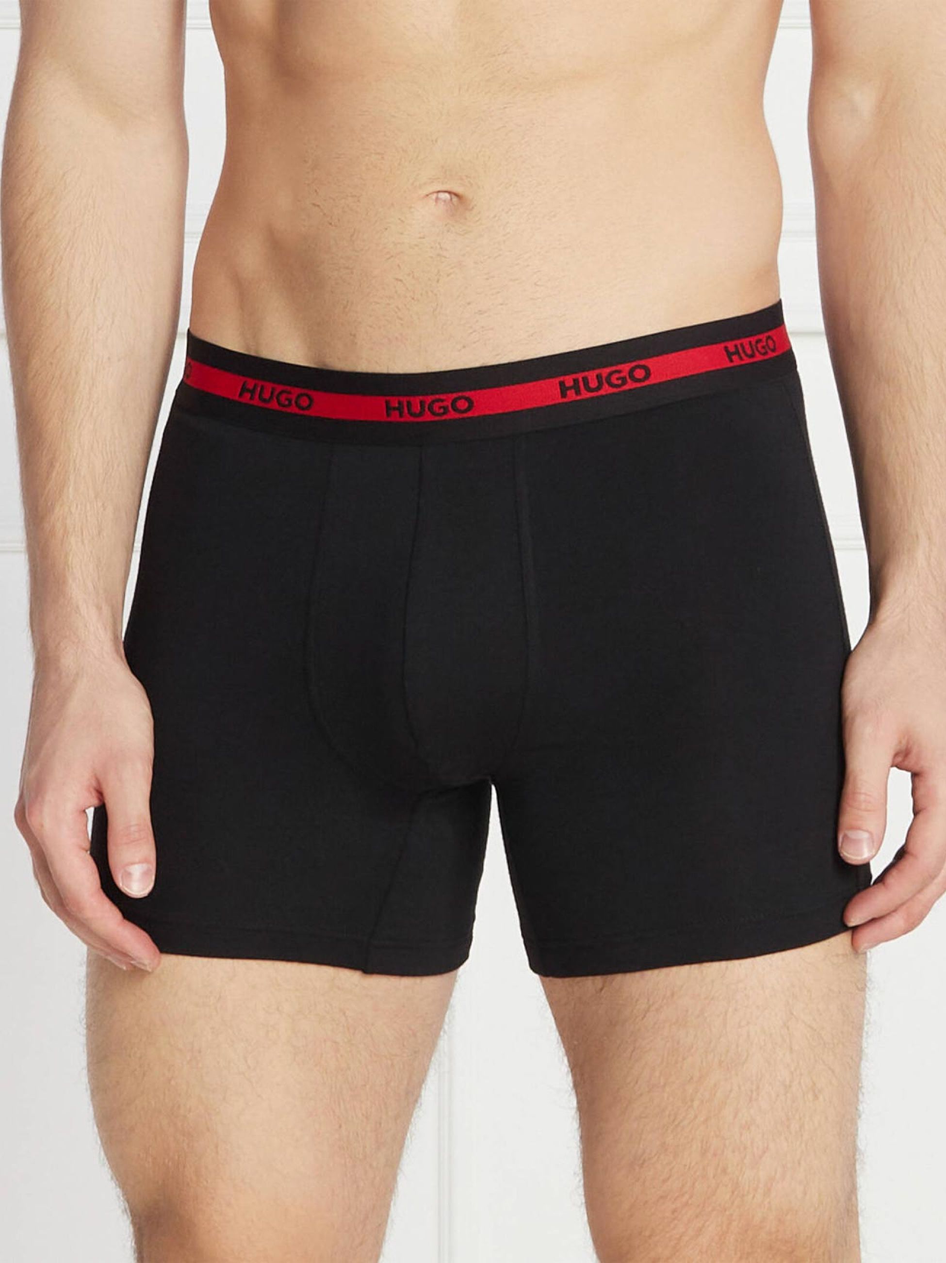 HUGO Mens Black 3-Pack Planet Boxer | Designerwear