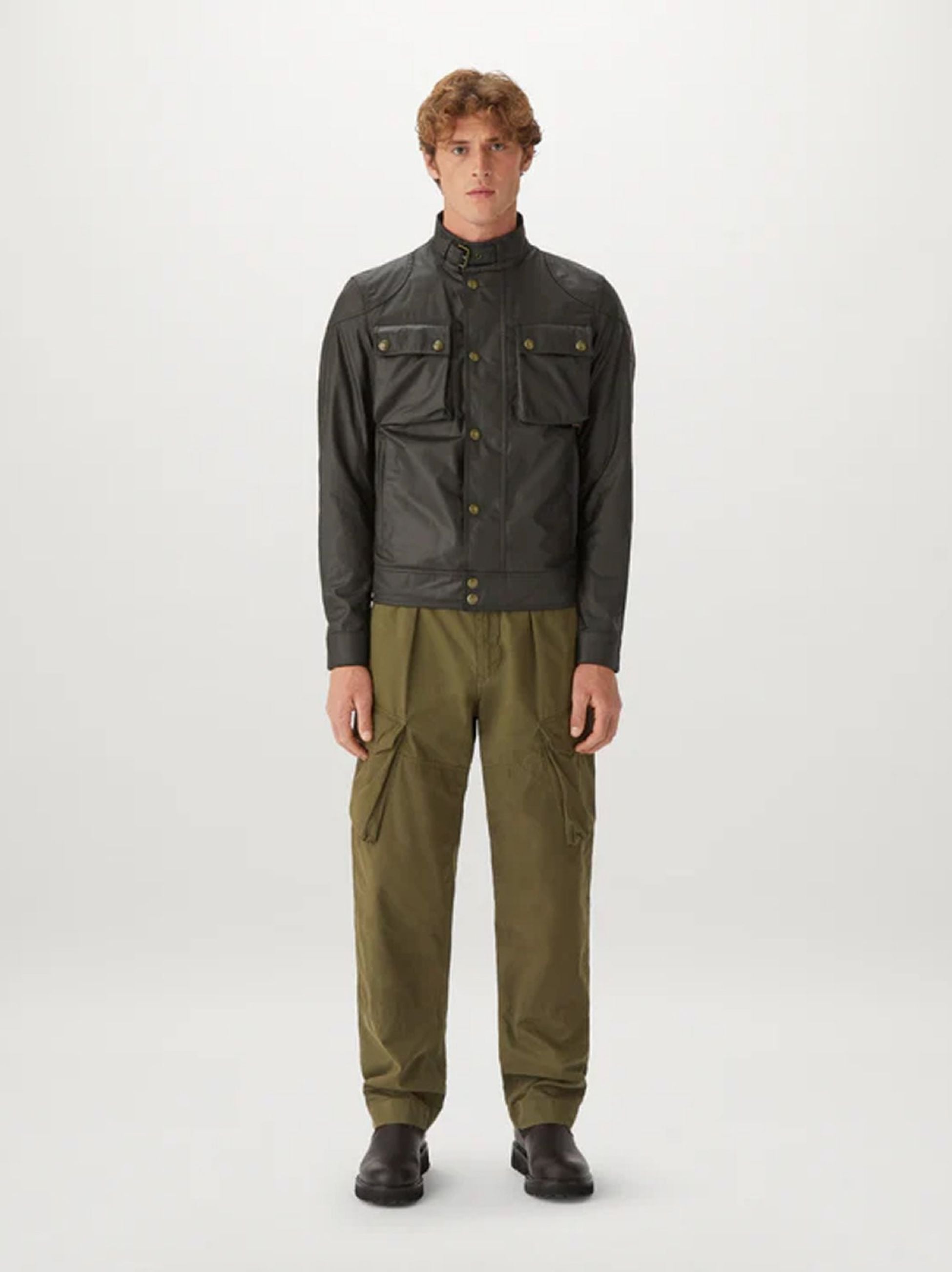Belstaff Mens Faded Olive Racemaster Jacket | Designerwear
