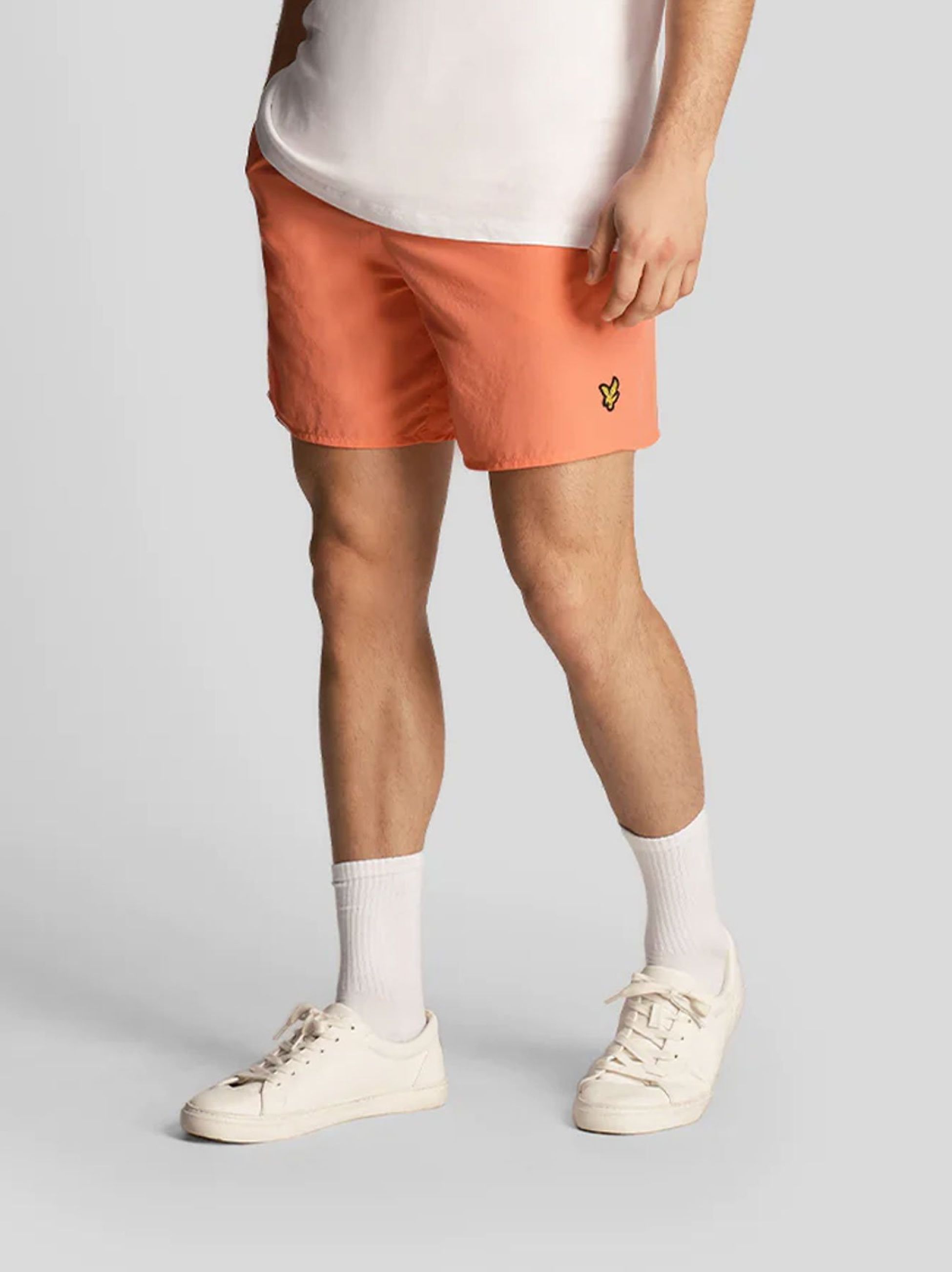 Lyle and Scott Mens Tangerine Tango Plain Swim Short | Designerwear