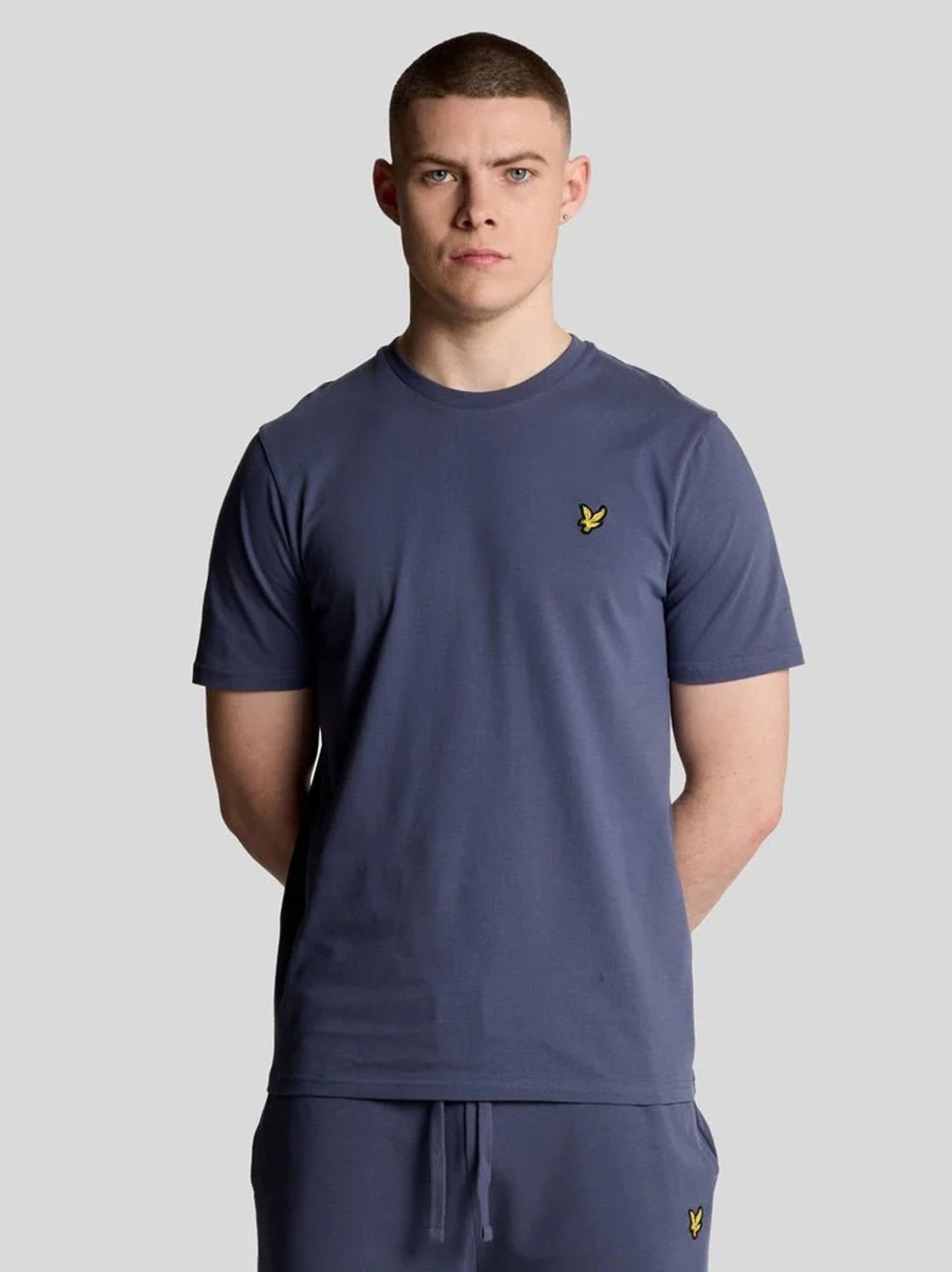 Lyle and Scott Mens Cool Indigo Plain T-Shirt | Designerwear