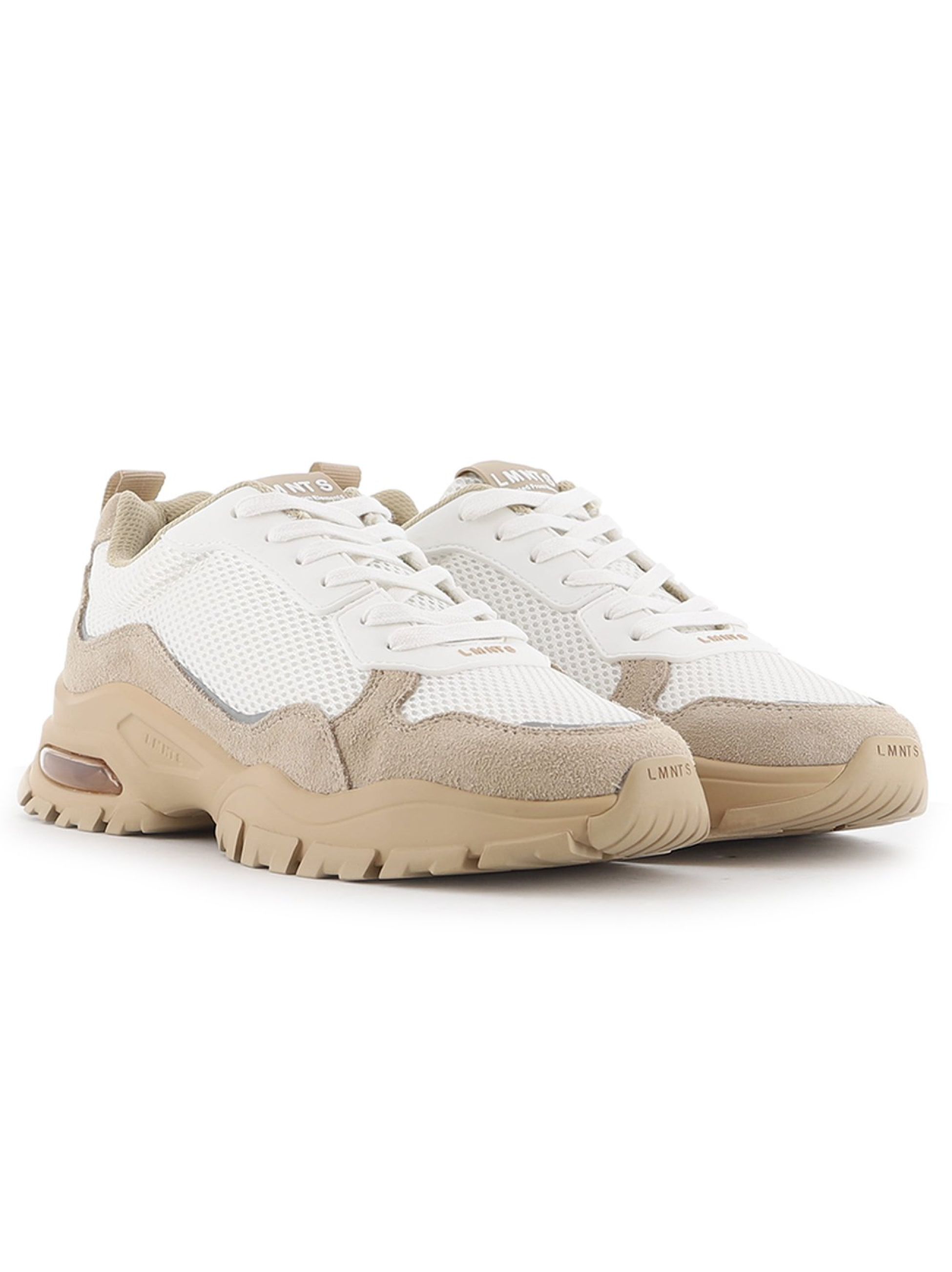 LMNTS Tan White Alpha Runner Sneaker | Designerwear | Buy Now Pay Later ...