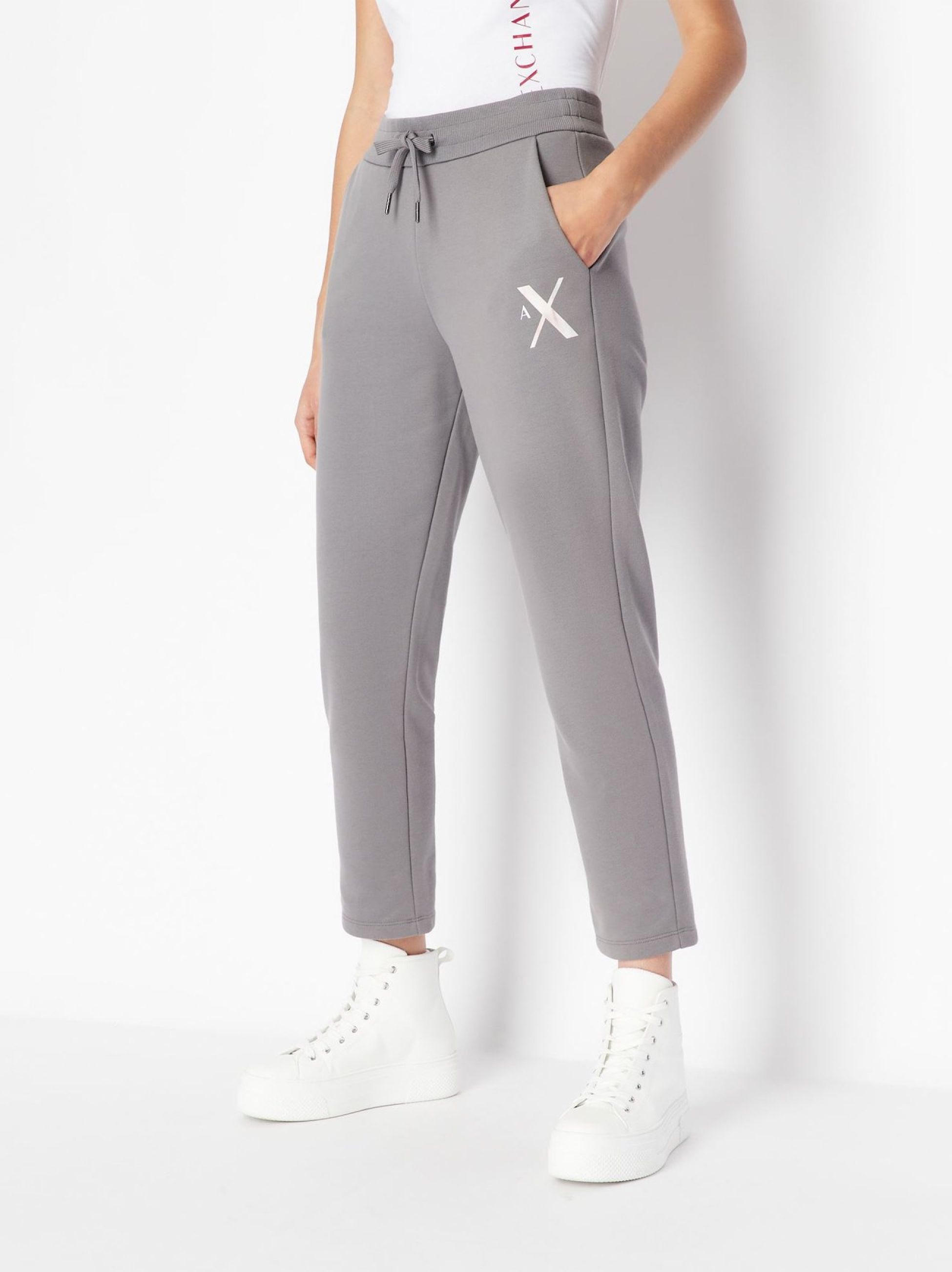 Armani Exchange Snake Branded Trousers | Designerwear | Hassle Free Returns