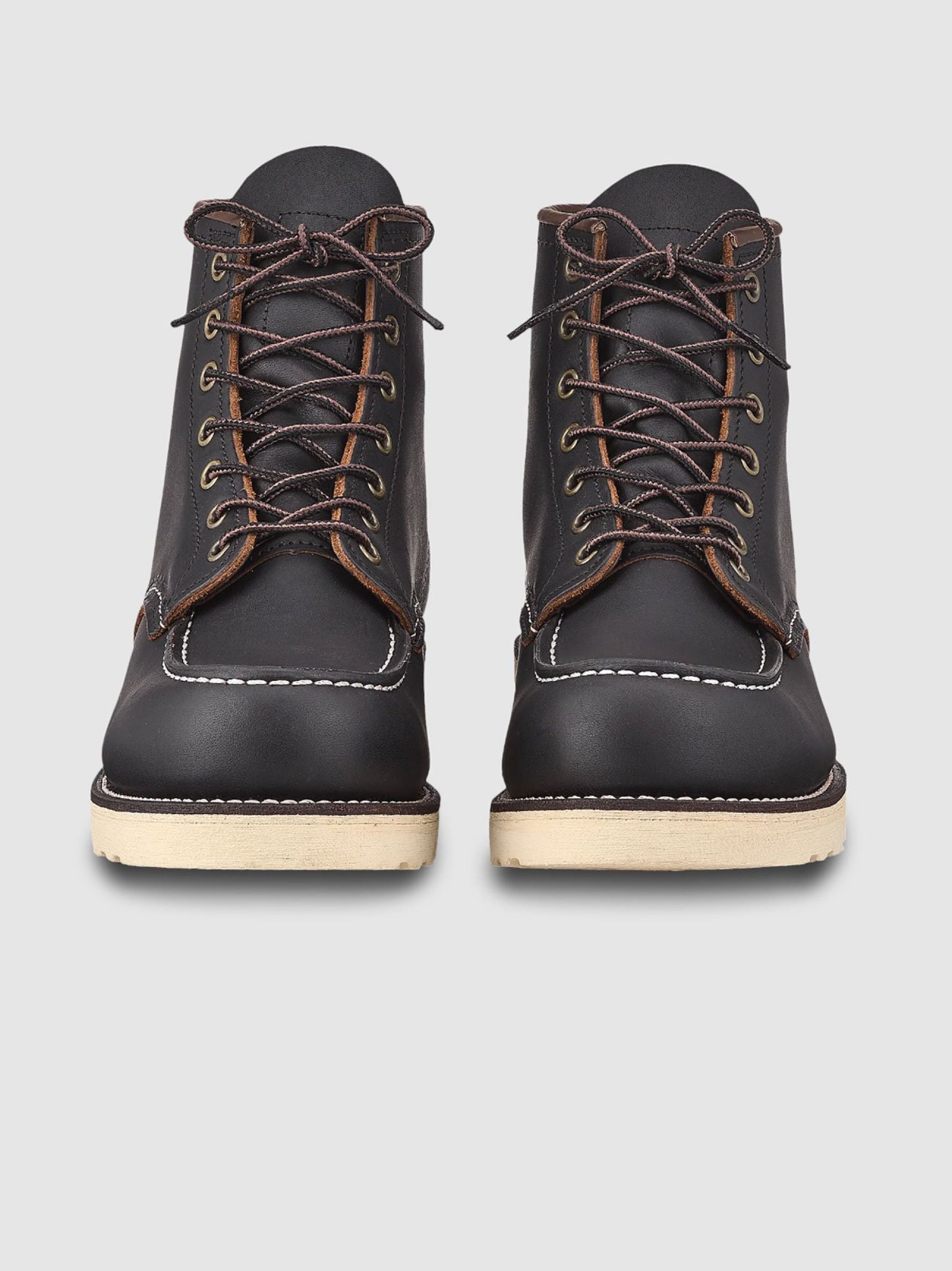 Red Wing Mens Black Prairie Classic Moc Toe Boot | Designerwear