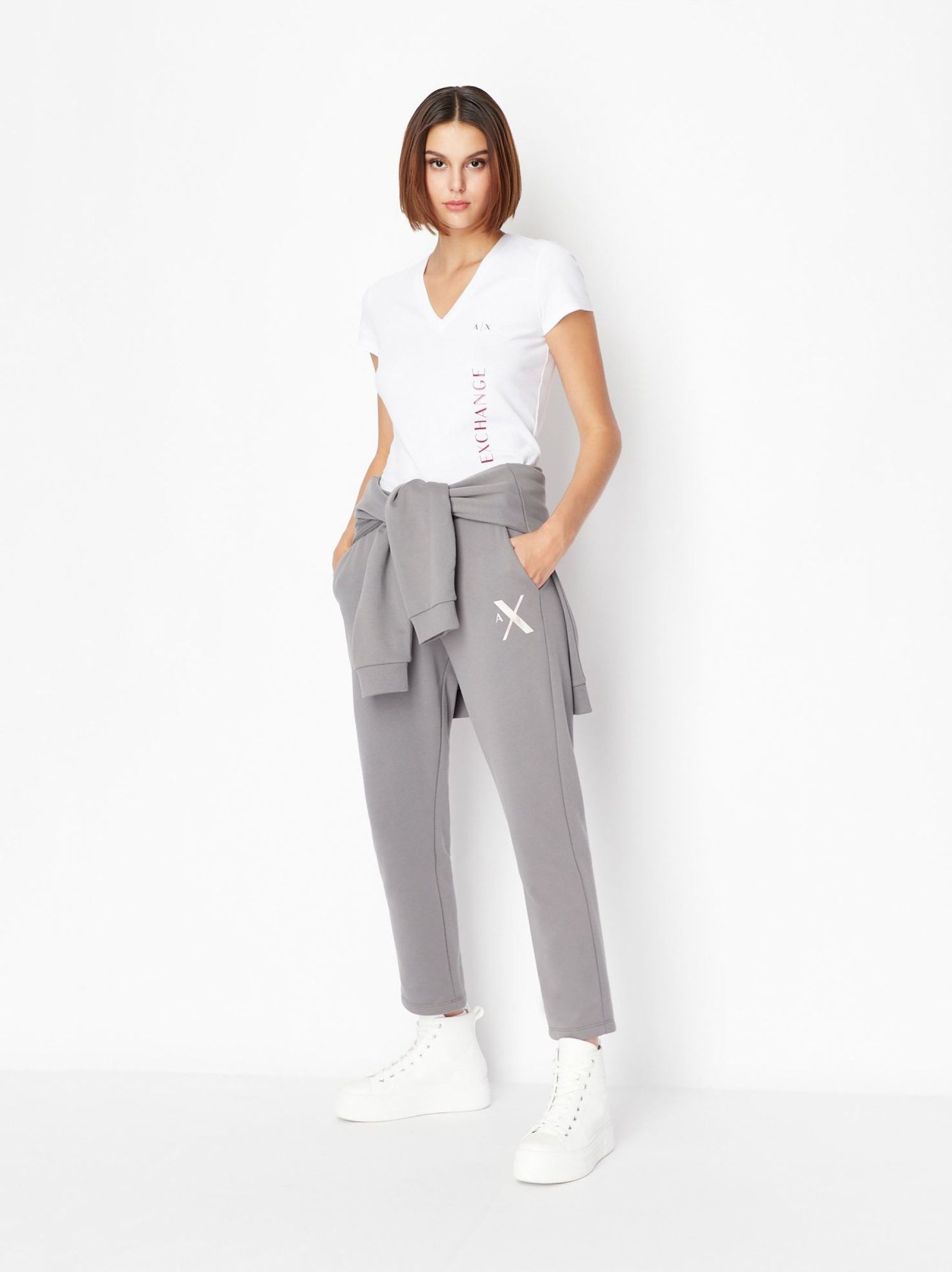 Armani Exchange Snake Branded Trousers | Designerwear | Hassle Free Returns